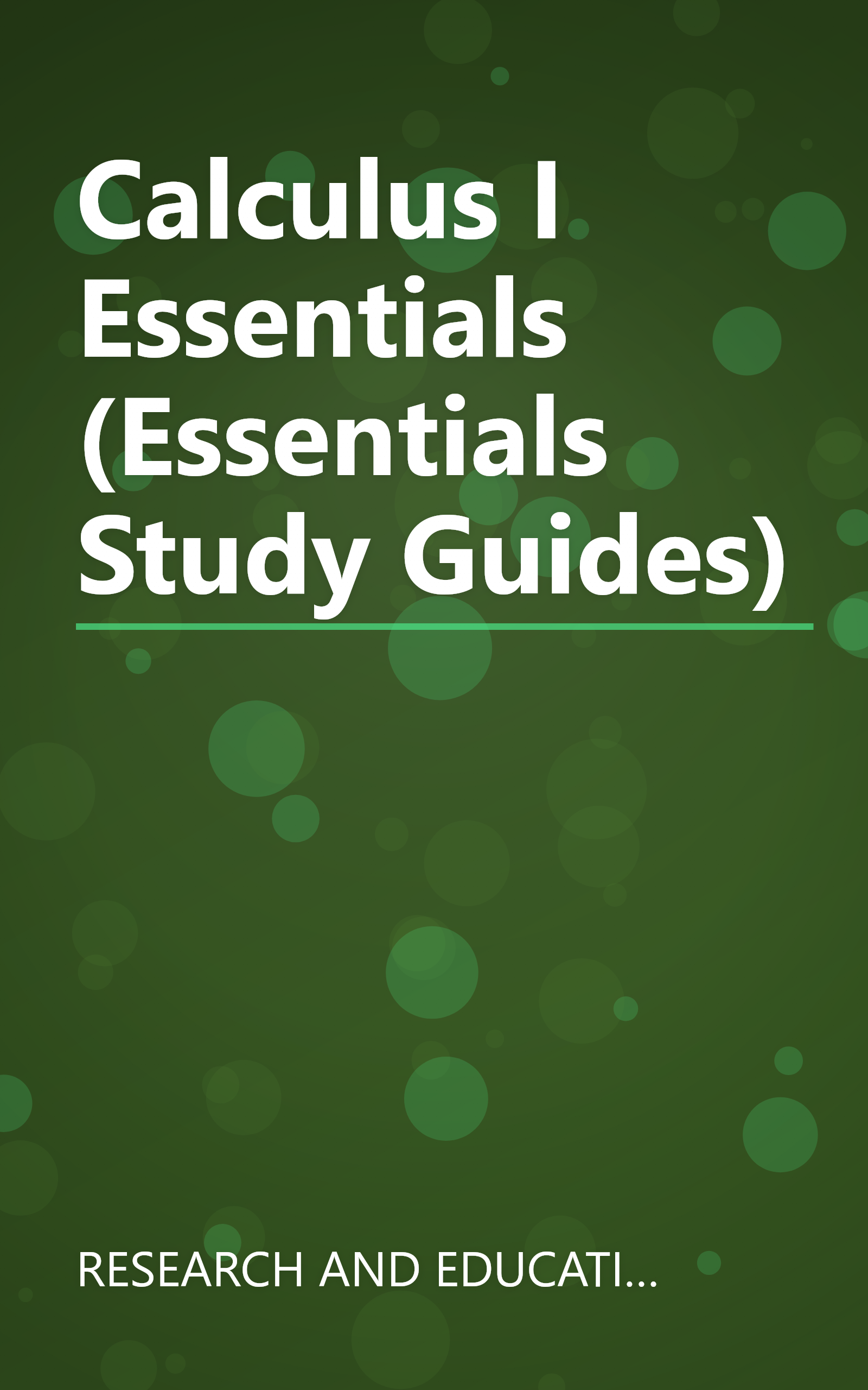 Calculus I Essentials (Essentials Study Guides) book cover