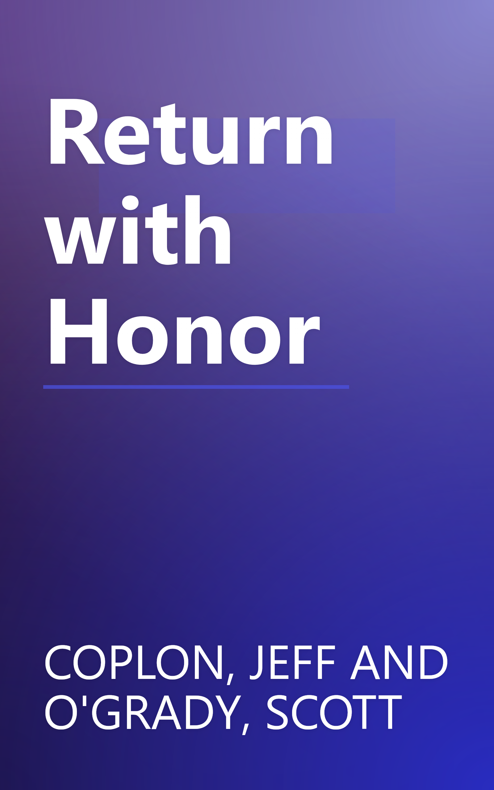 Return with Honor book cover