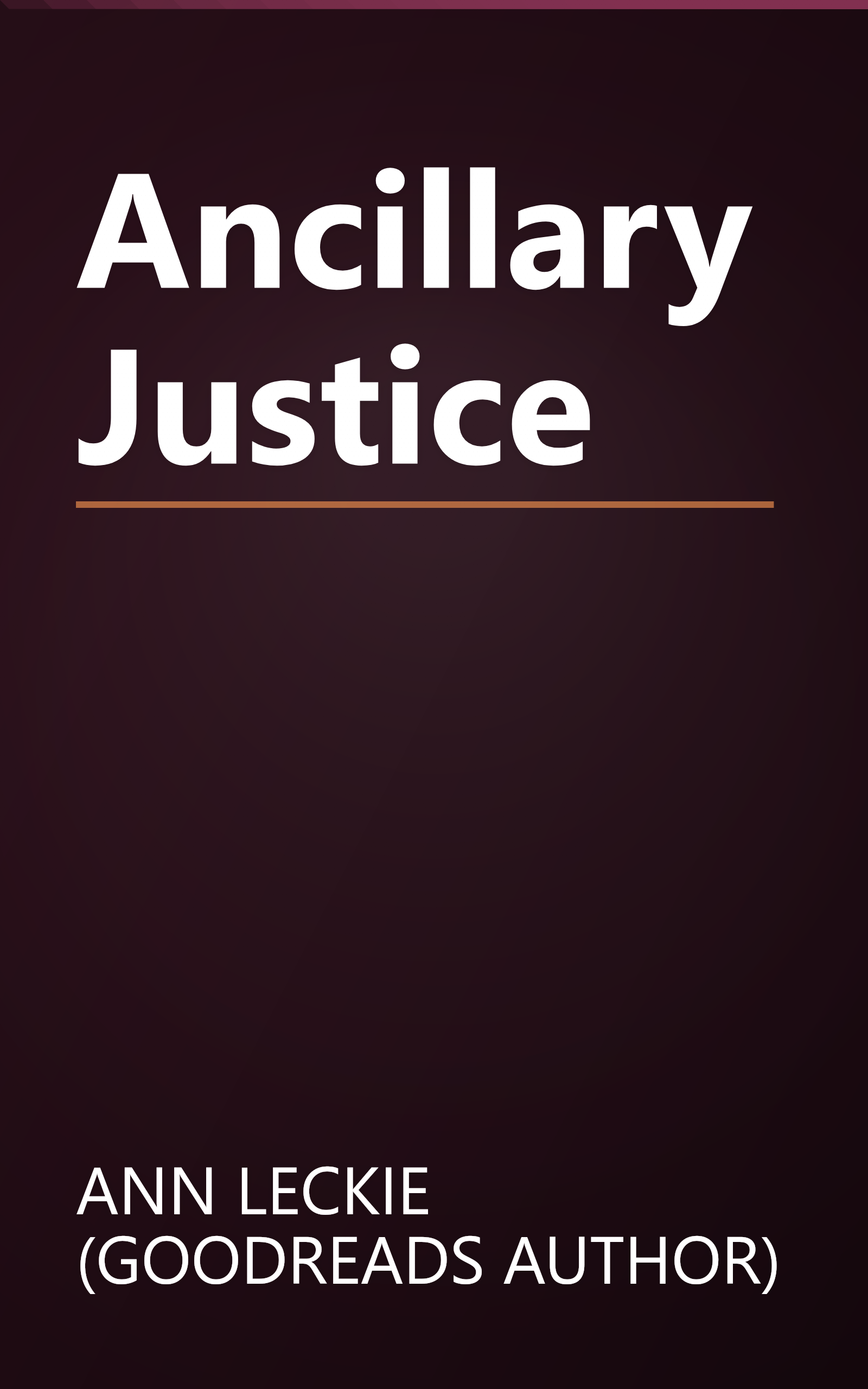 Ancillary Justice book cover