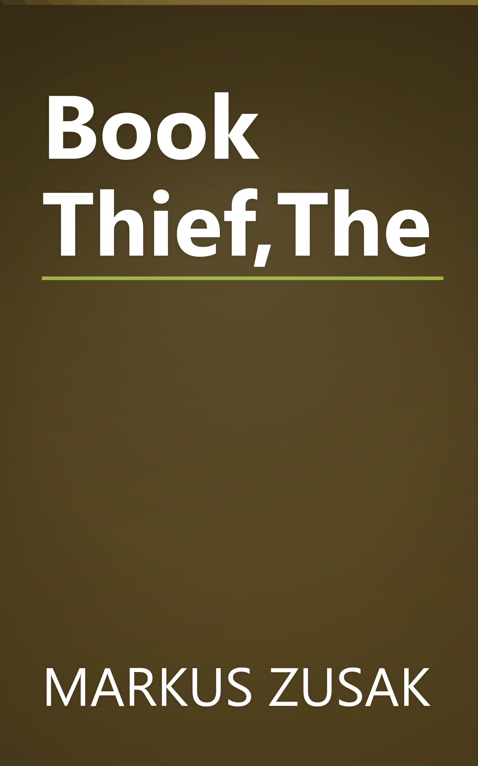 Book Thief,The book cover