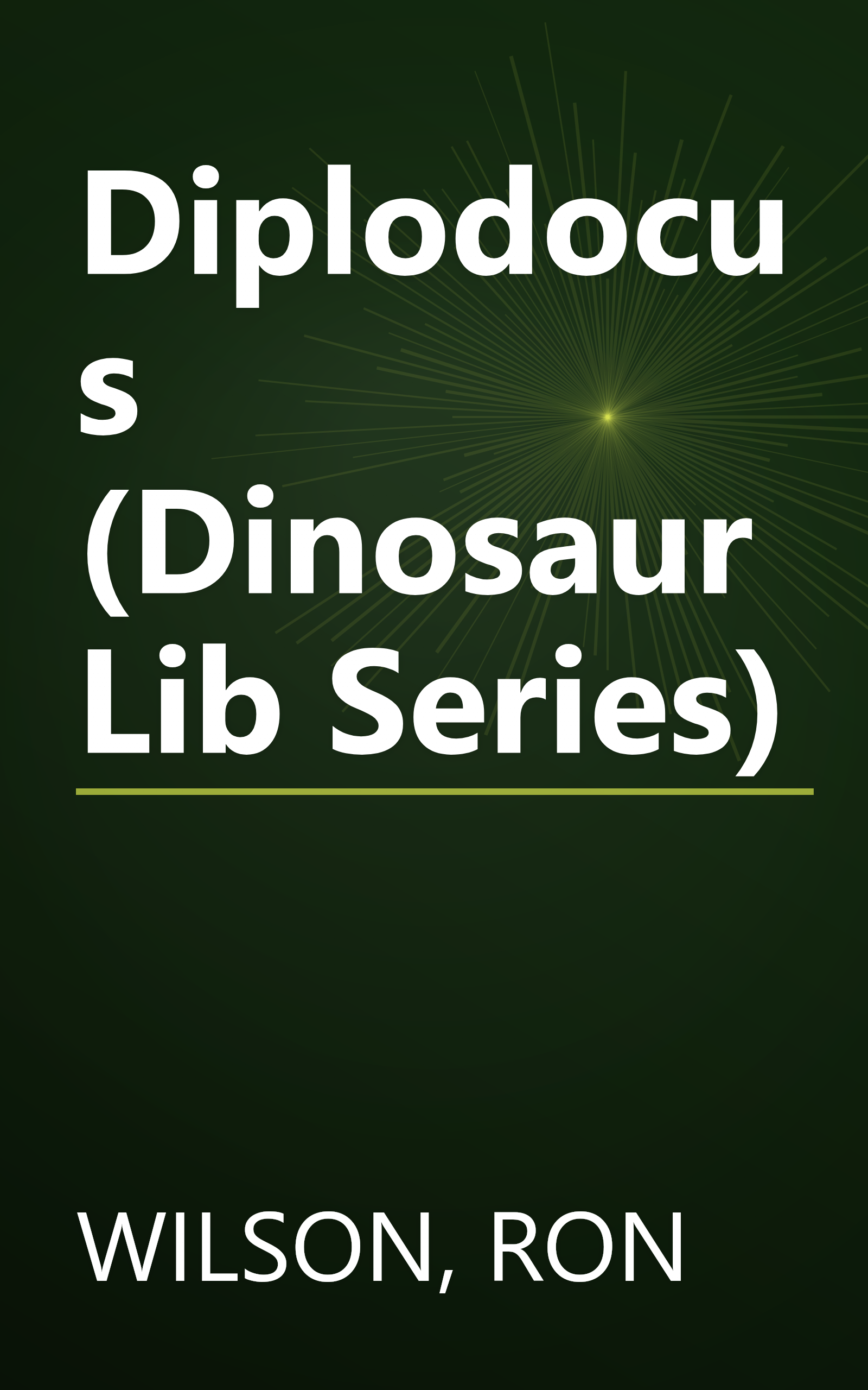 Diplodocus (Dinosaur Lib Series) book cover