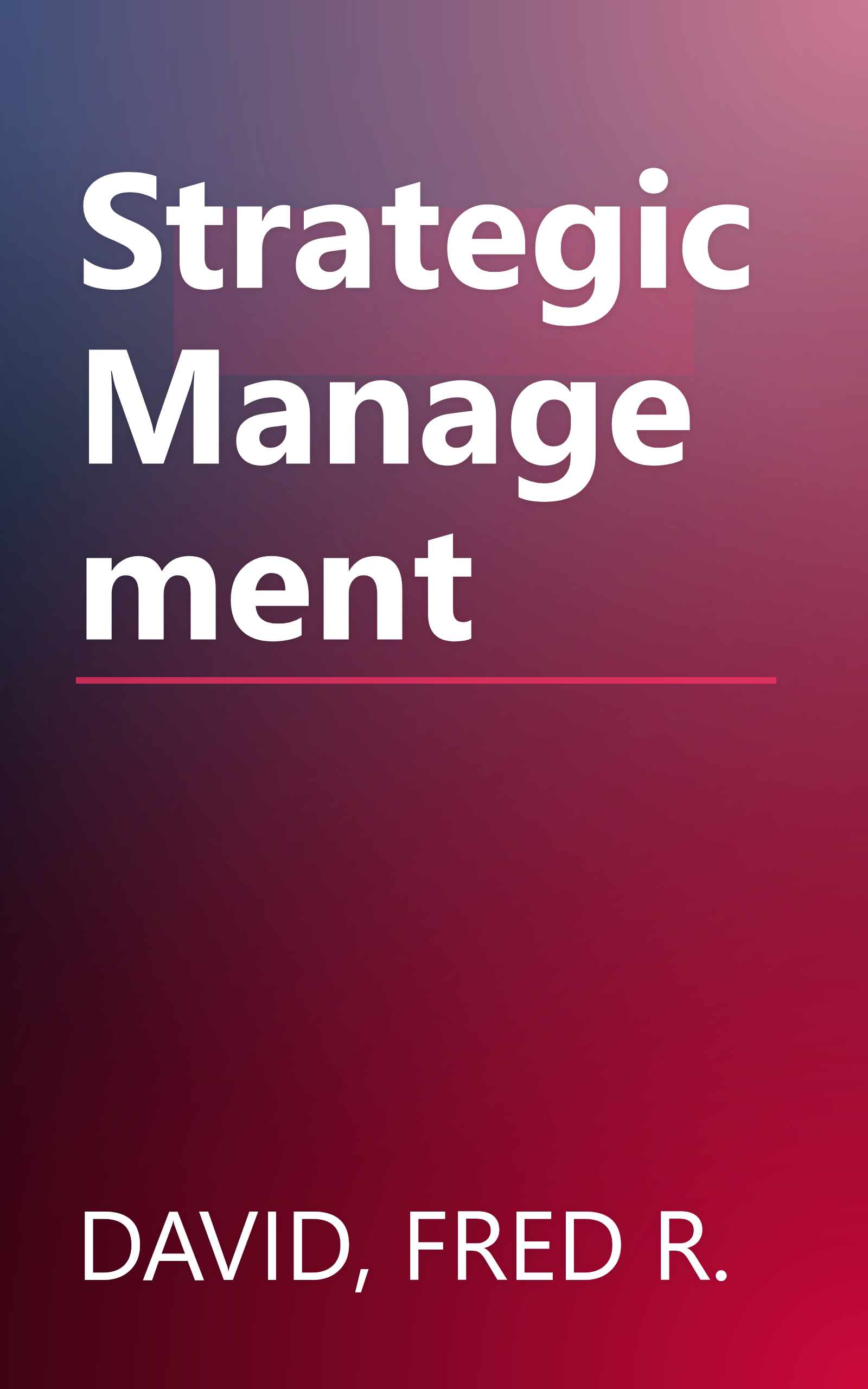Strategic Management book cover