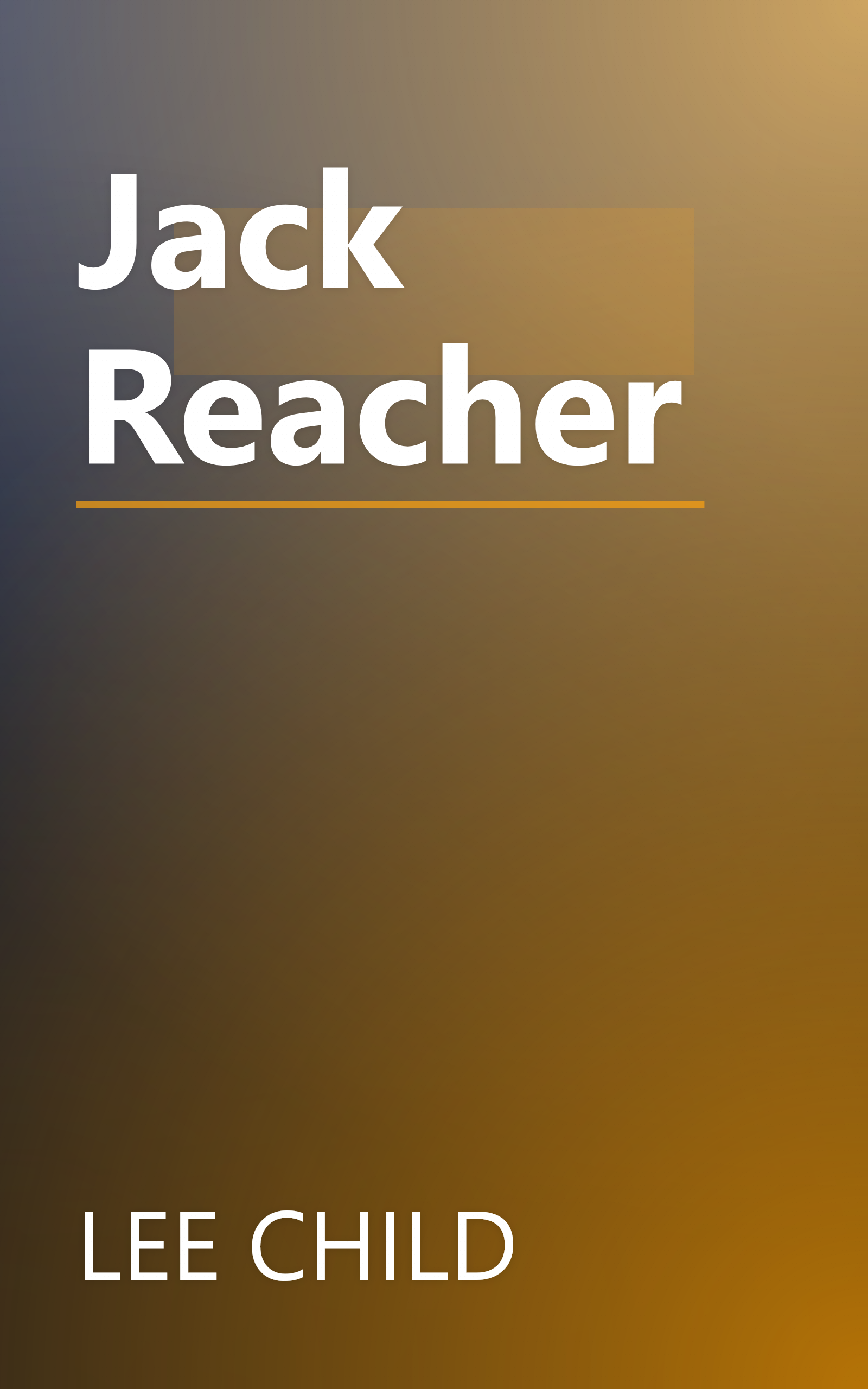 Jack Reacher book cover