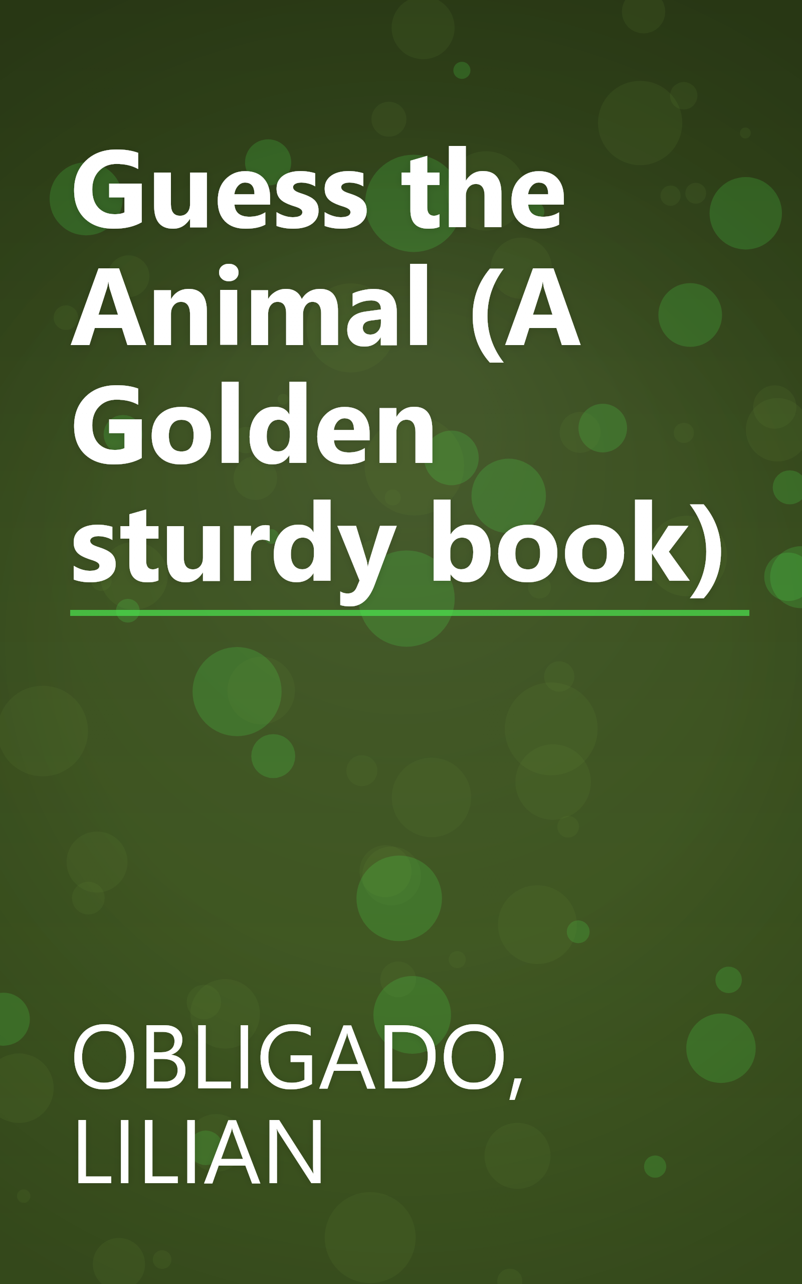 Guess the Animal (A Golden sturdy book) book cover