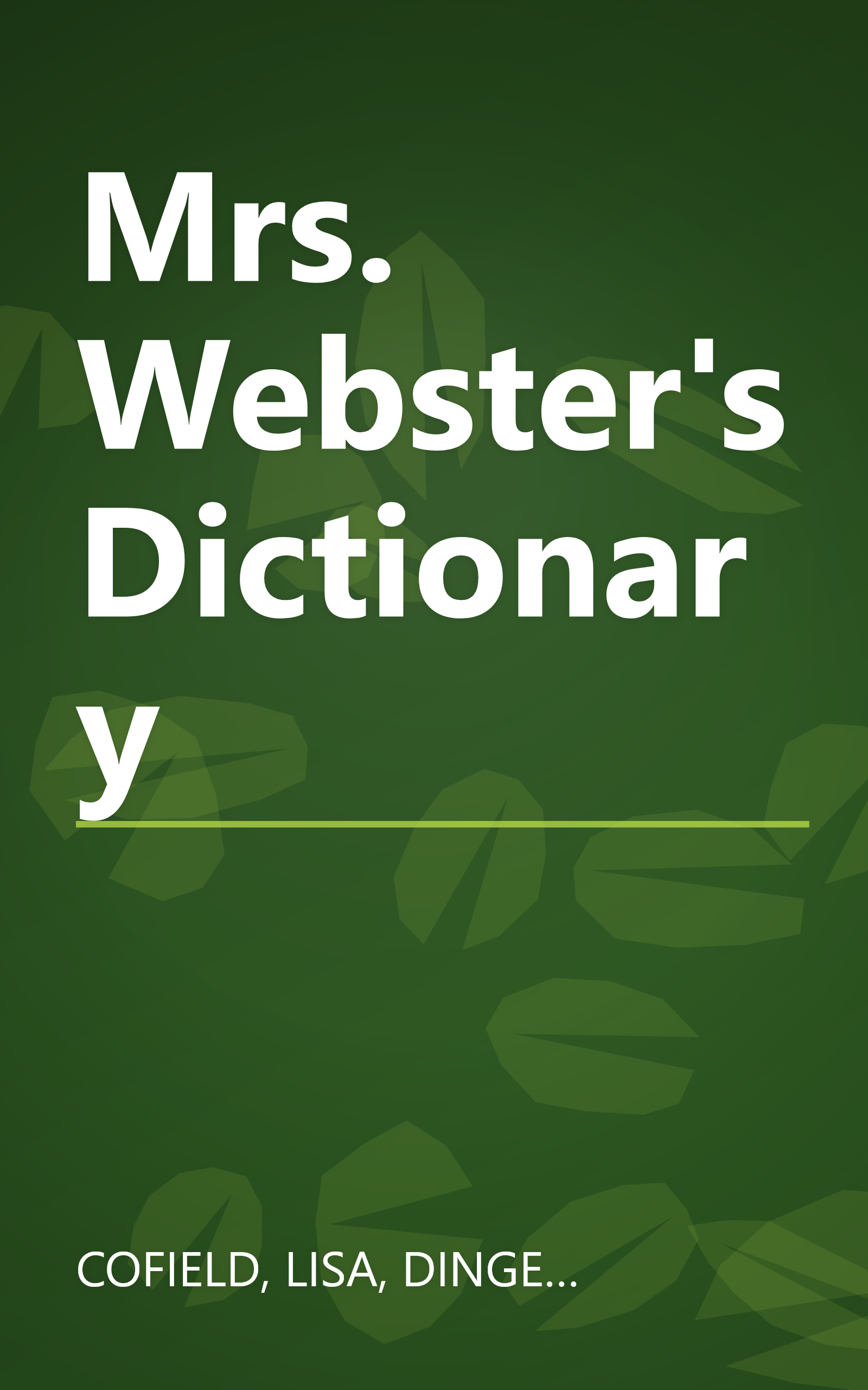 Mrs. Webster's Dictionary book cover
