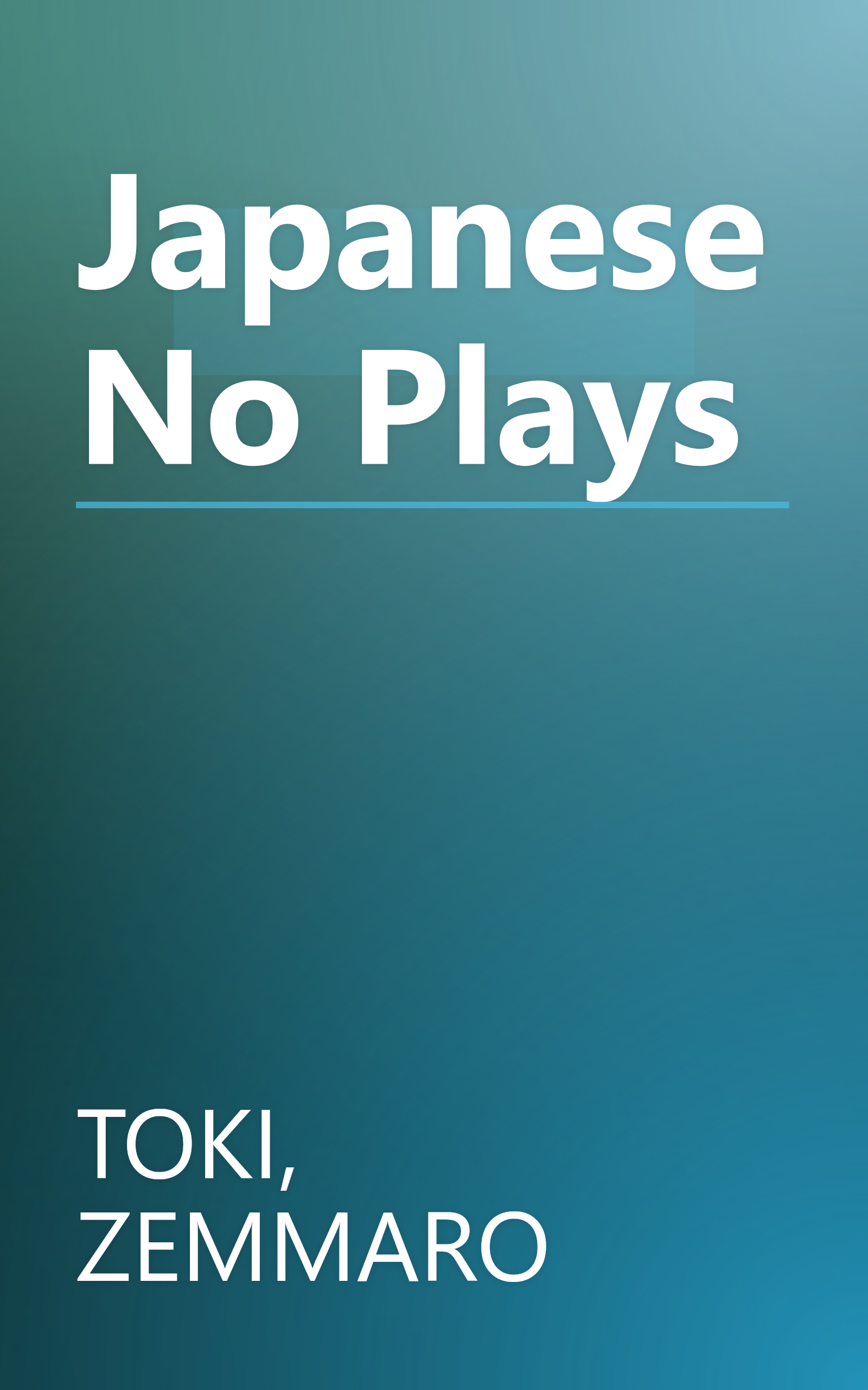Japanese No Plays book cover