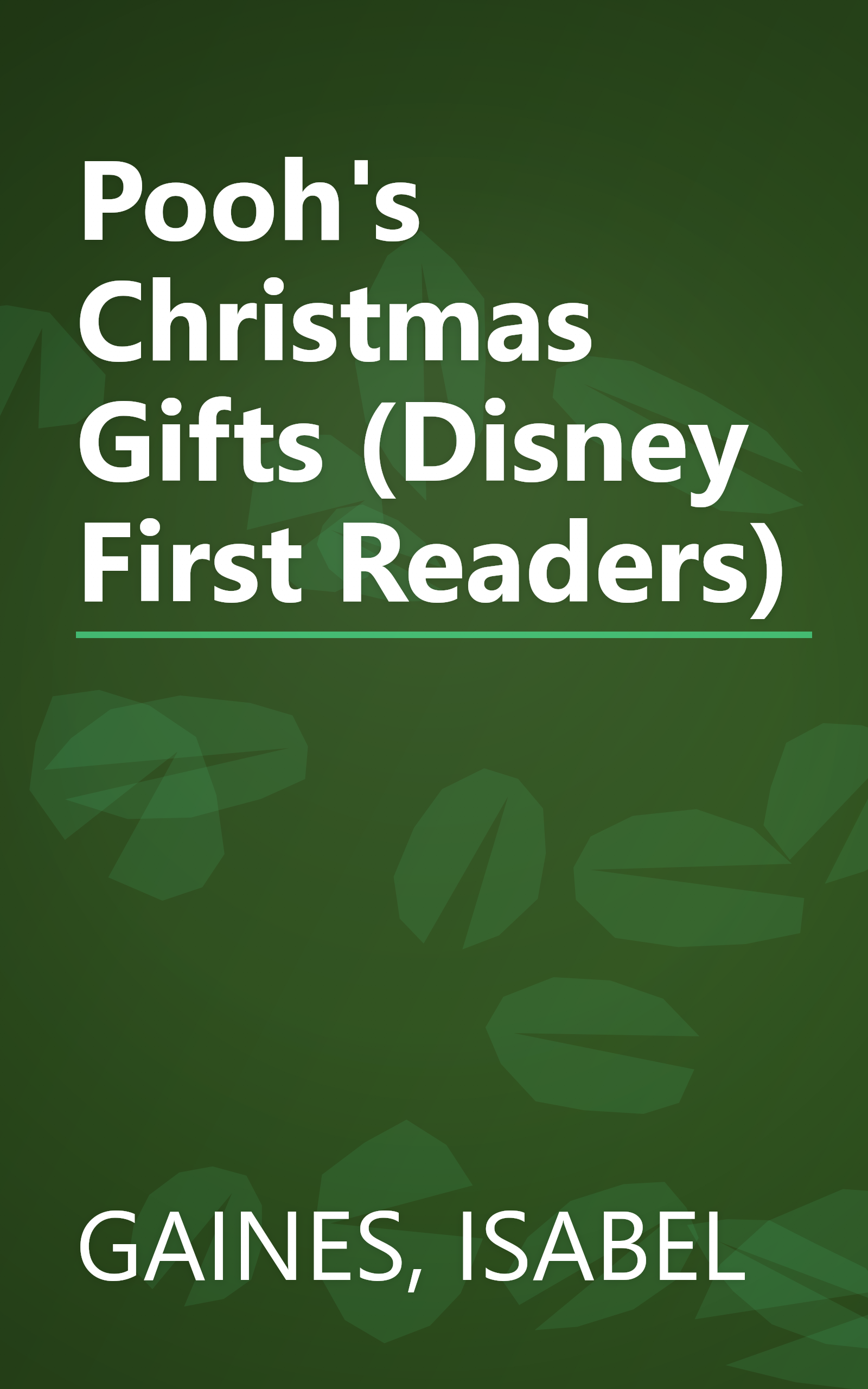 Pooh's Christmas Gifts (Disney First Readers) book cover