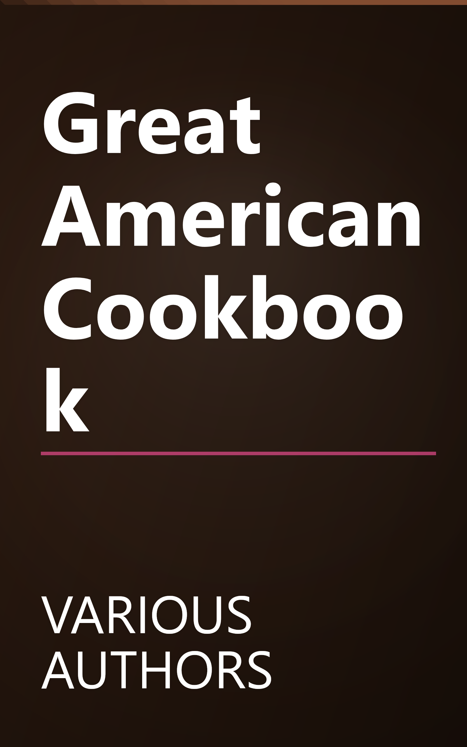 Great American Cookbook book cover