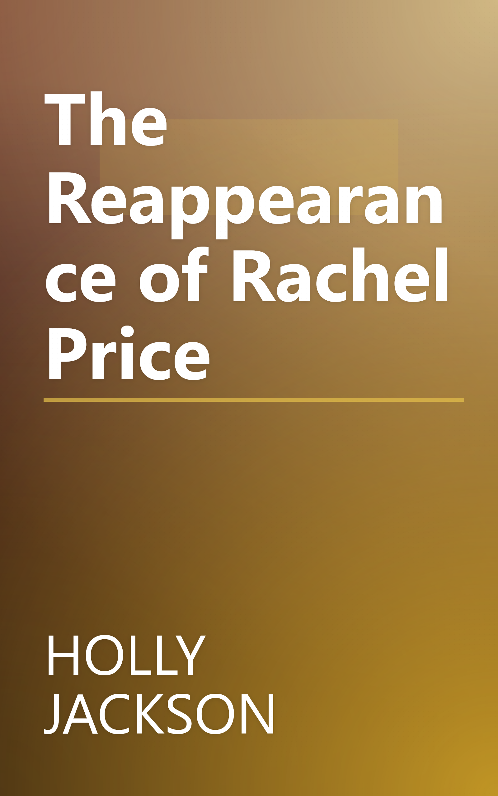 The Reappearance of Rachel Price book cover