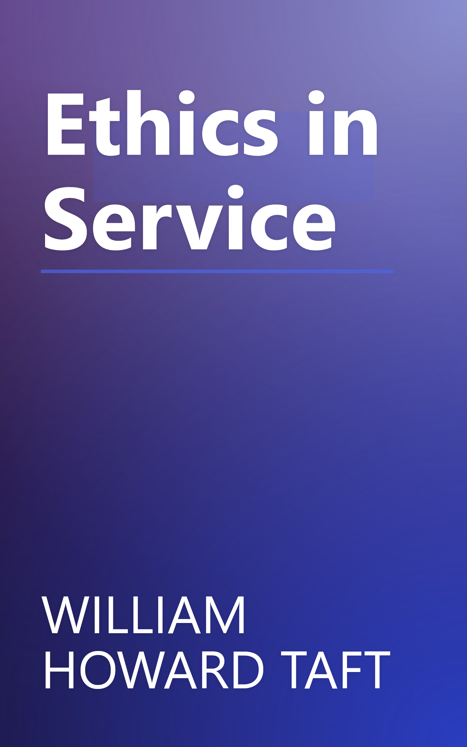 Ethics in Service book cover