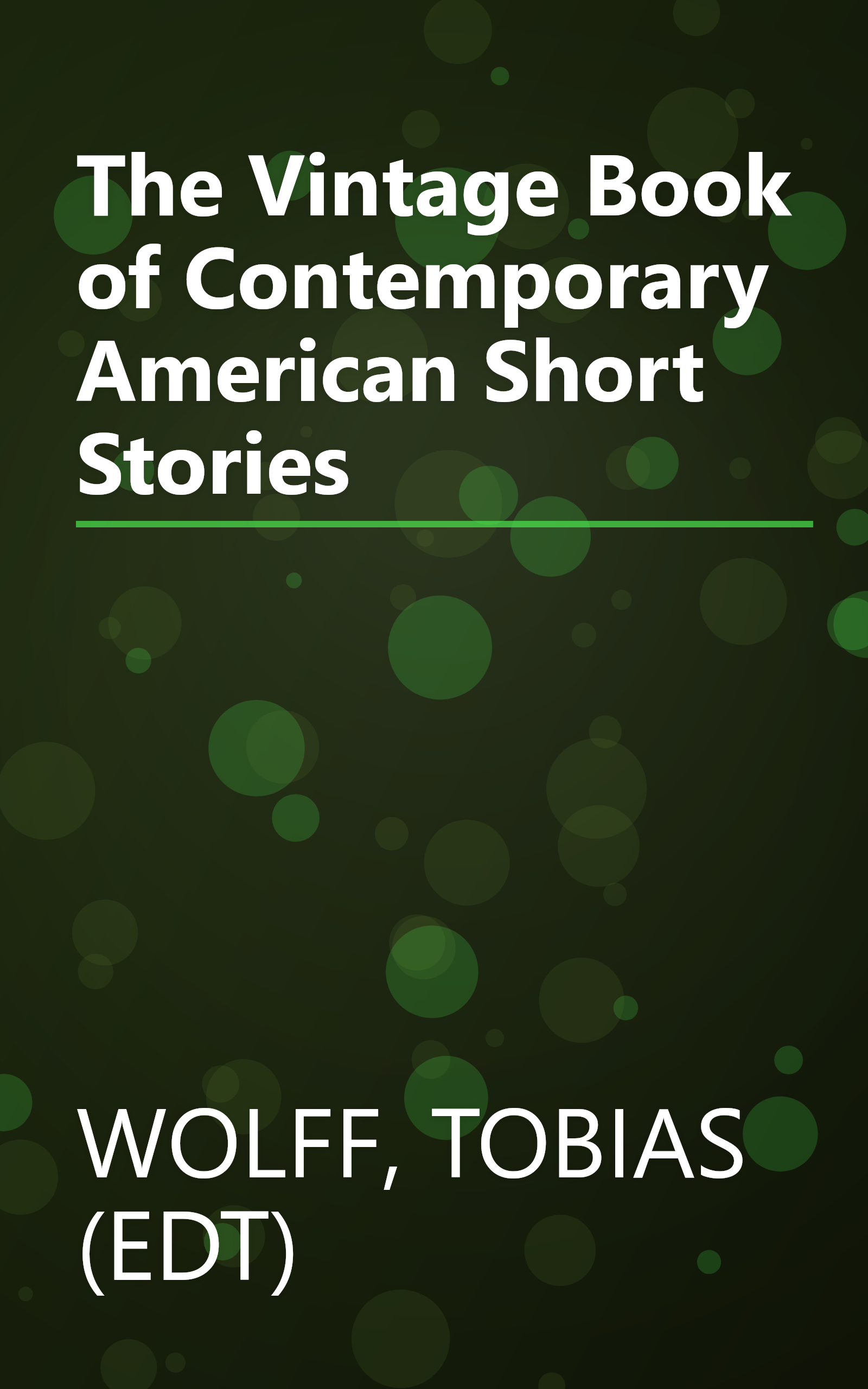 The Vintage Book of Contemporary American Short Stories book cover