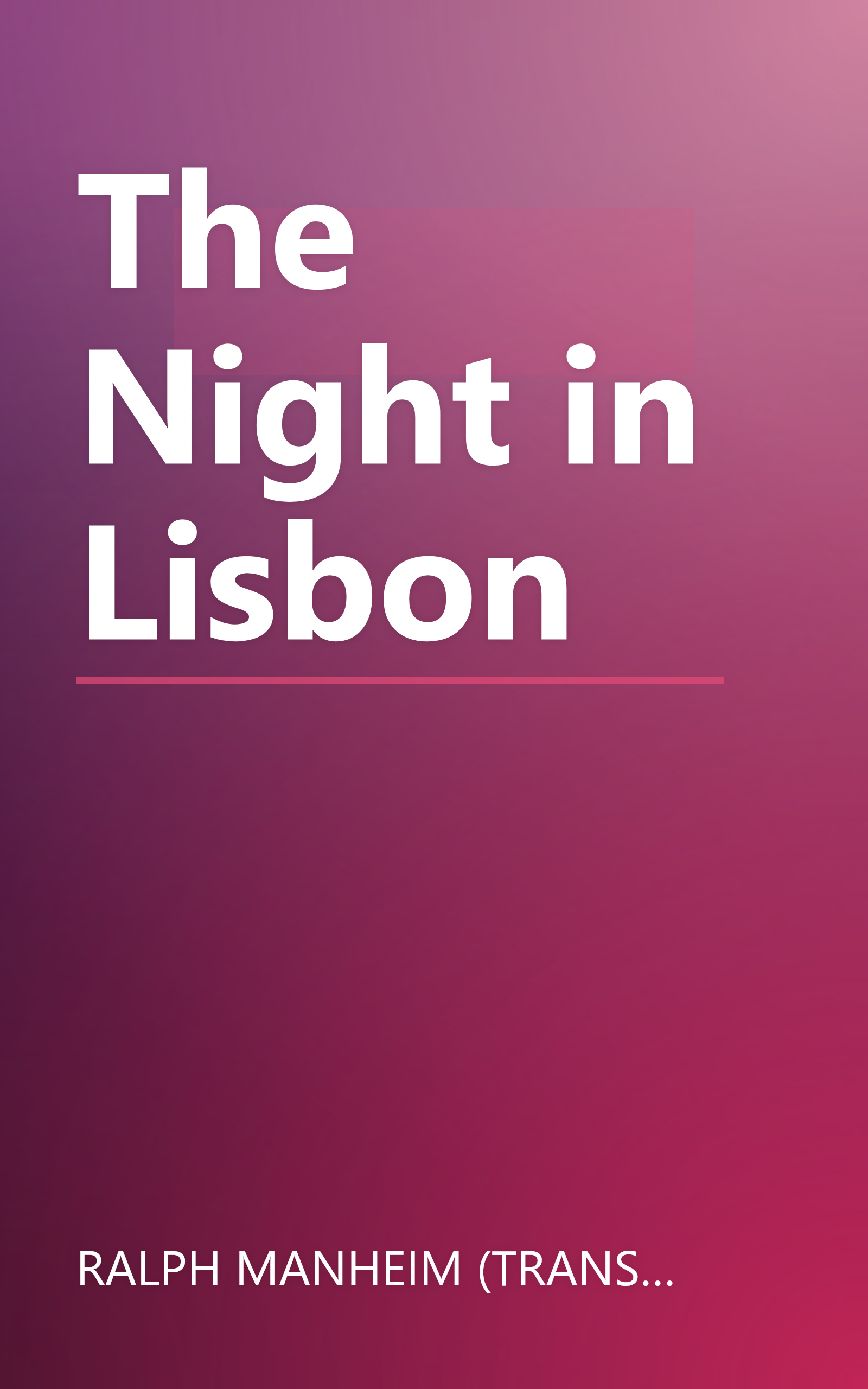 The Night in Lisbon book cover