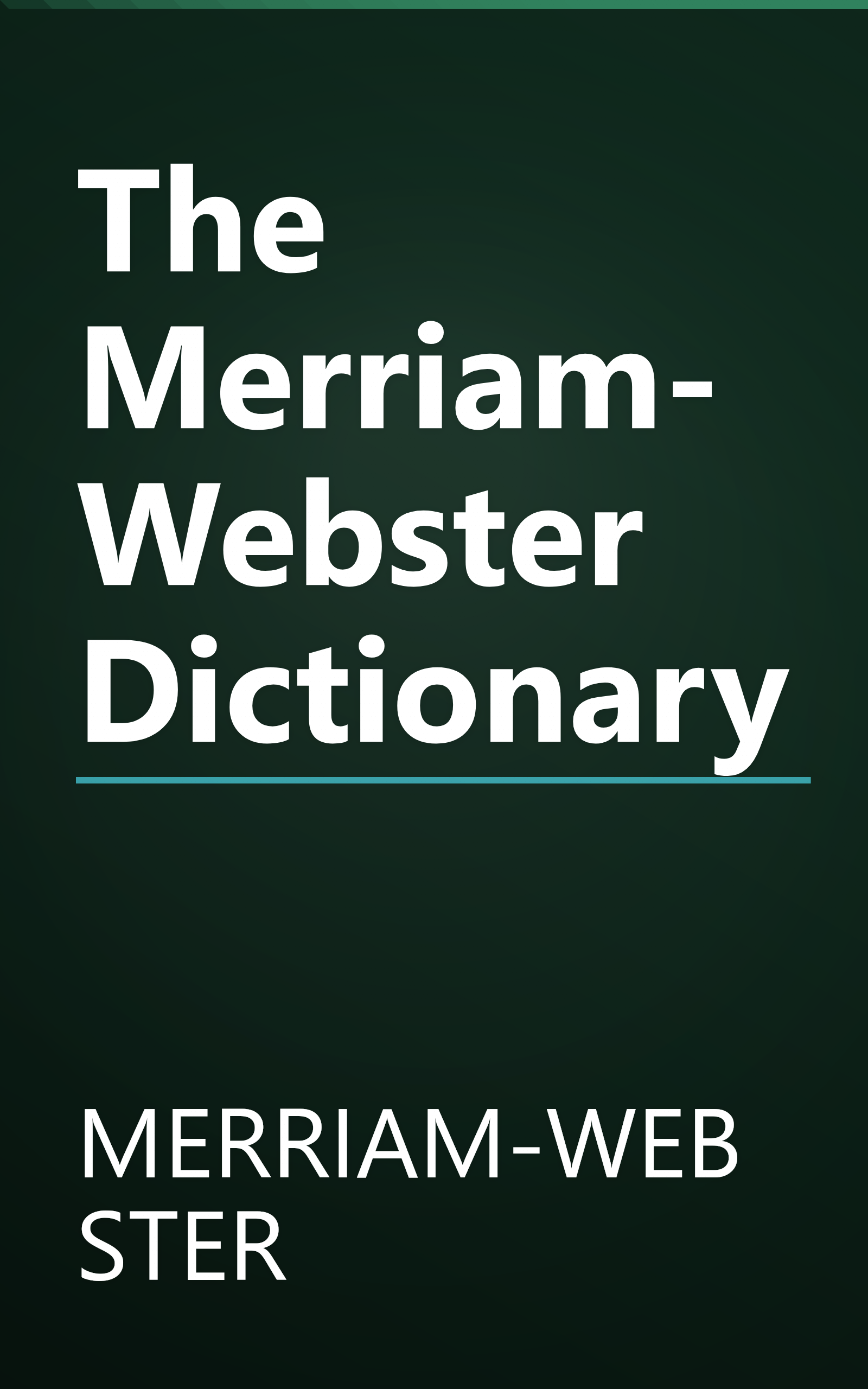 The Merriam-Webster Dictionary book cover