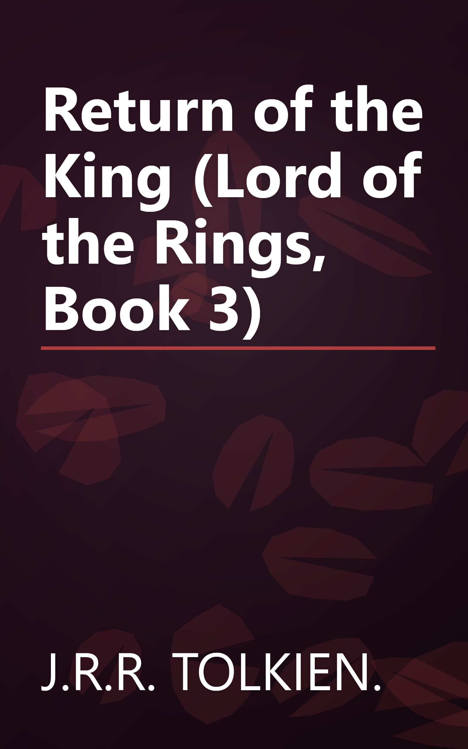 Return of the King (Lord of the Rings, Book 3) book cover