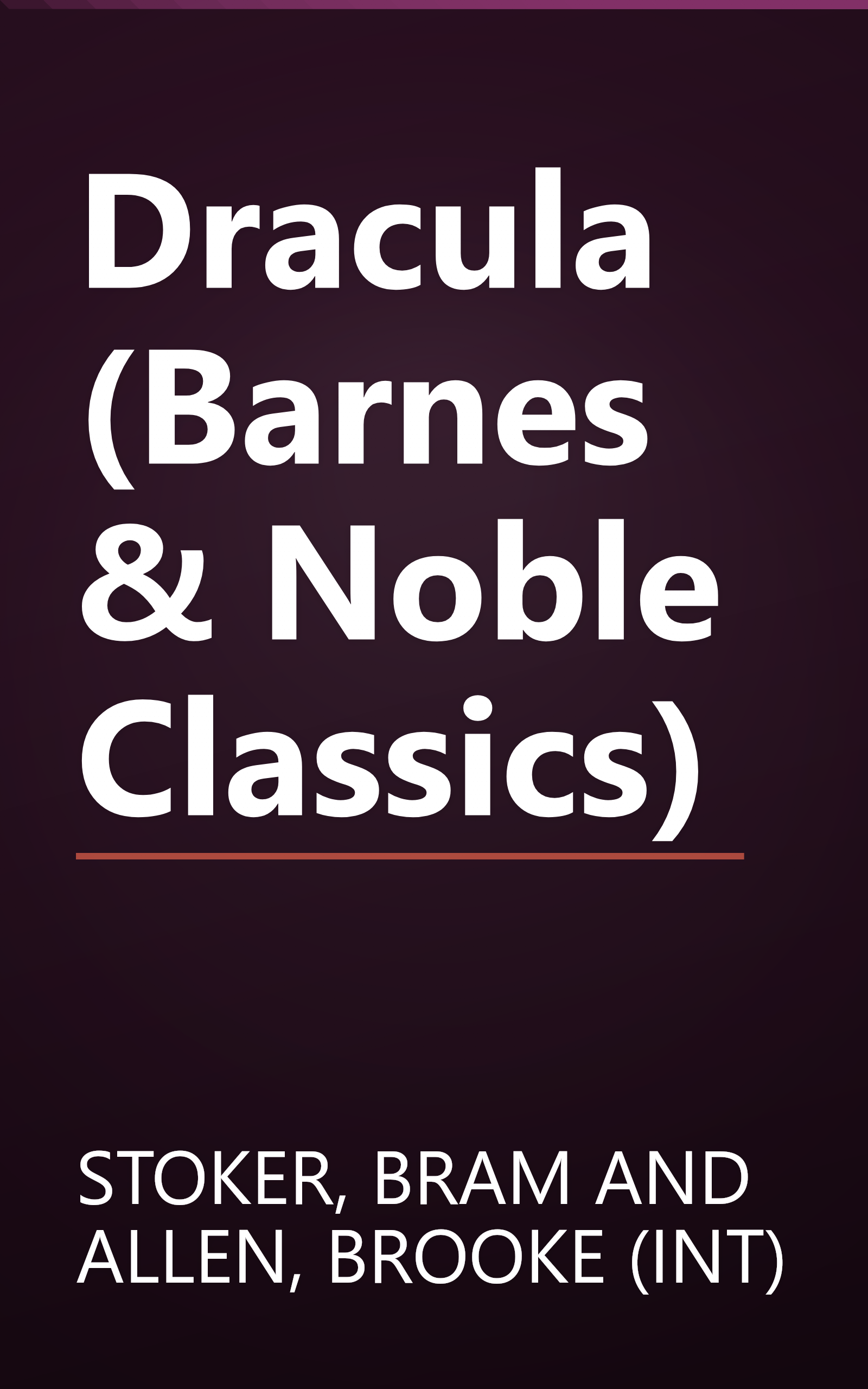 Dracula (Barnes & Noble Classics) book cover