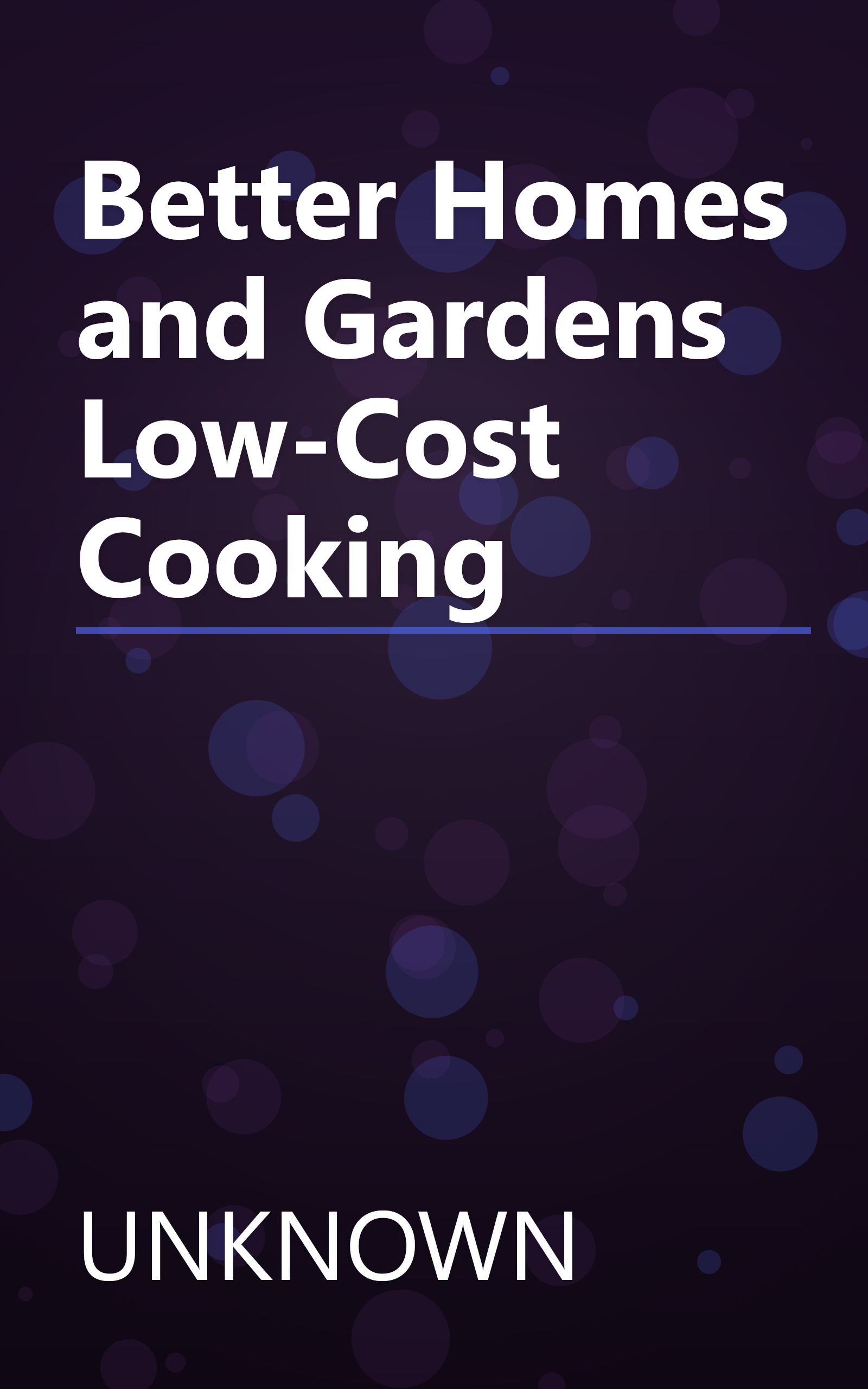 Better Homes and Gardens Low-Cost Cooking book cover
