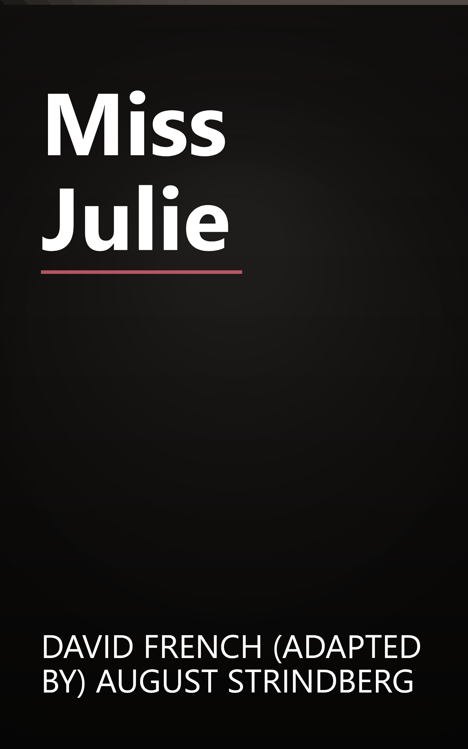Miss Julie book cover