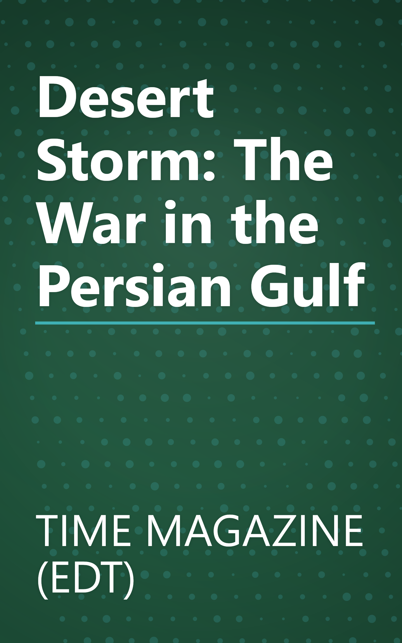 Desert Storm: The War in the Persian Gulf book cover