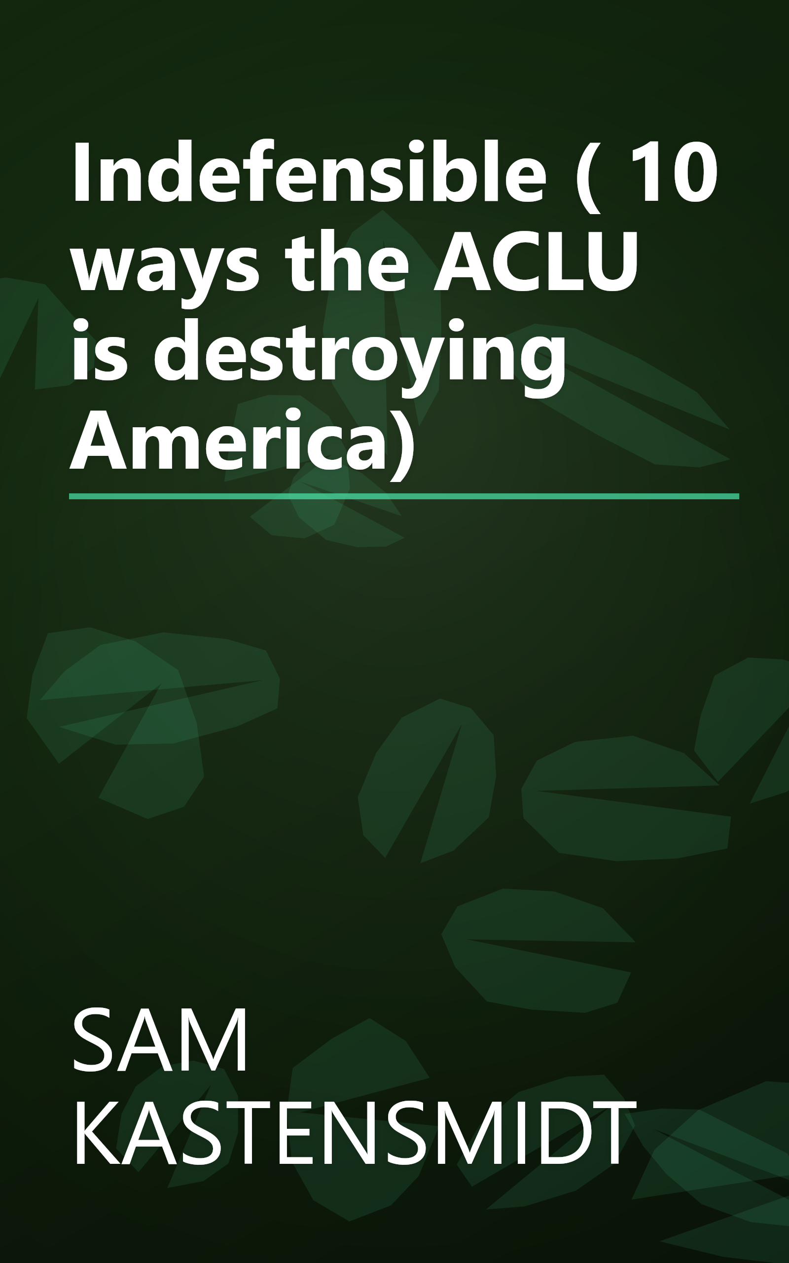 Indefensible ( 10 ways the ACLU is destroying America) book cover
