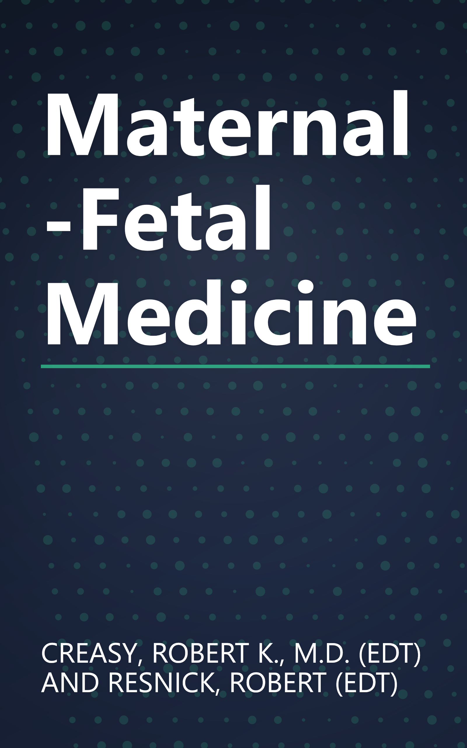 Maternal-Fetal Medicine book cover