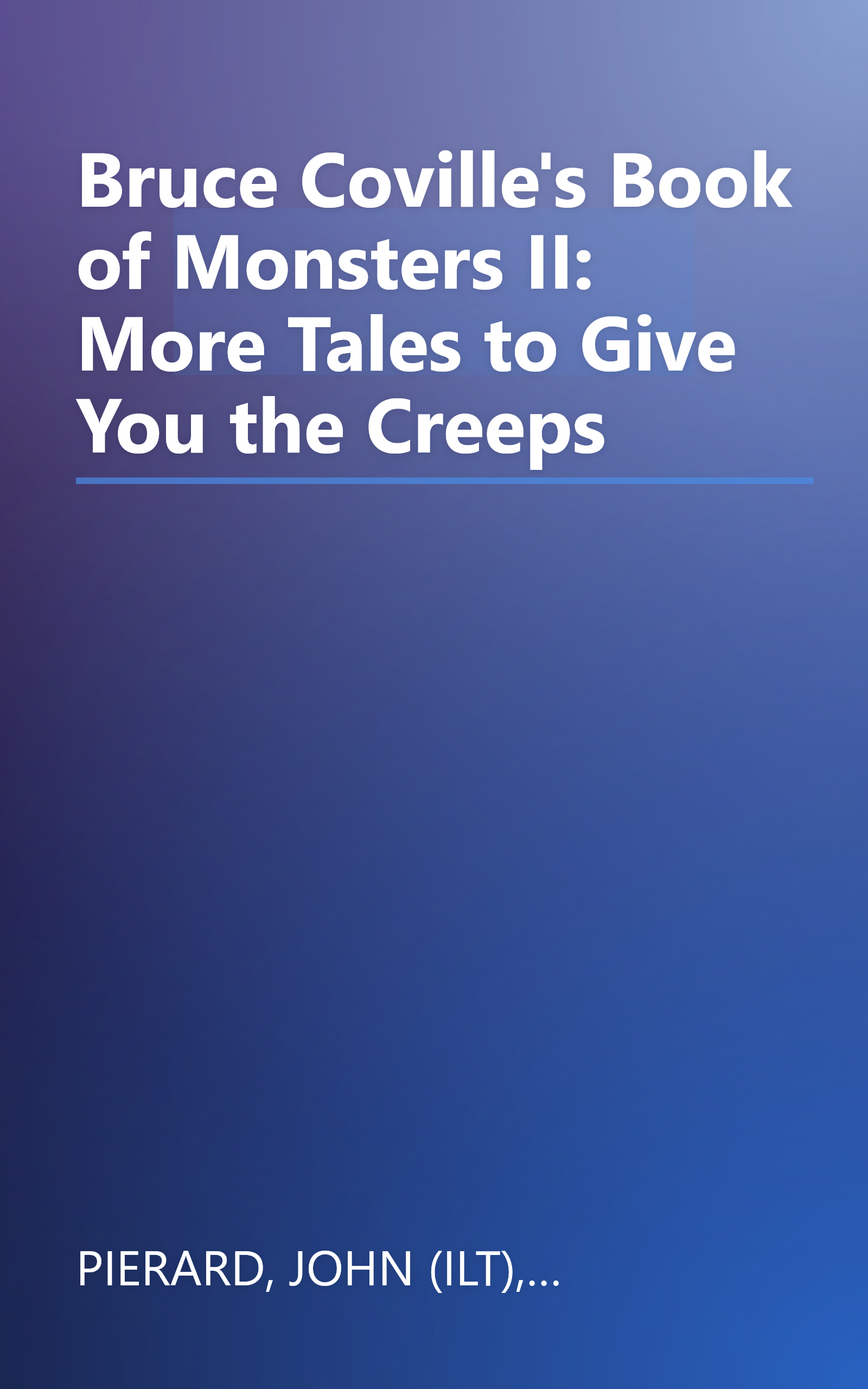 Bruce Coville's Book of Monsters II: More Tales to Give You the Creeps book cover