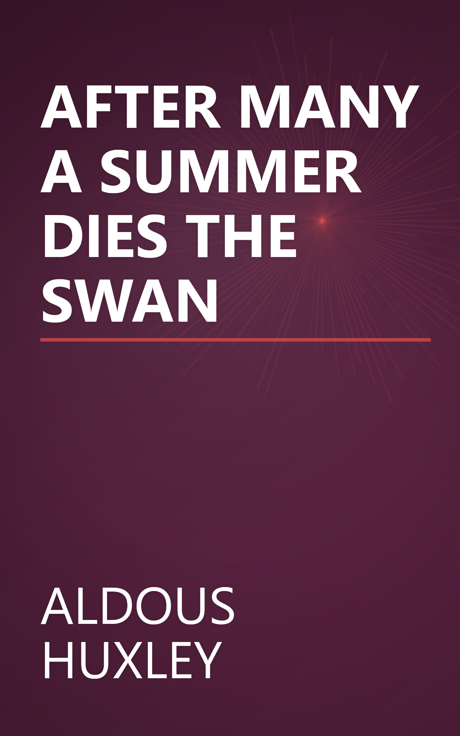 AFTER MANY A SUMMER DIES THE SWAN book cover