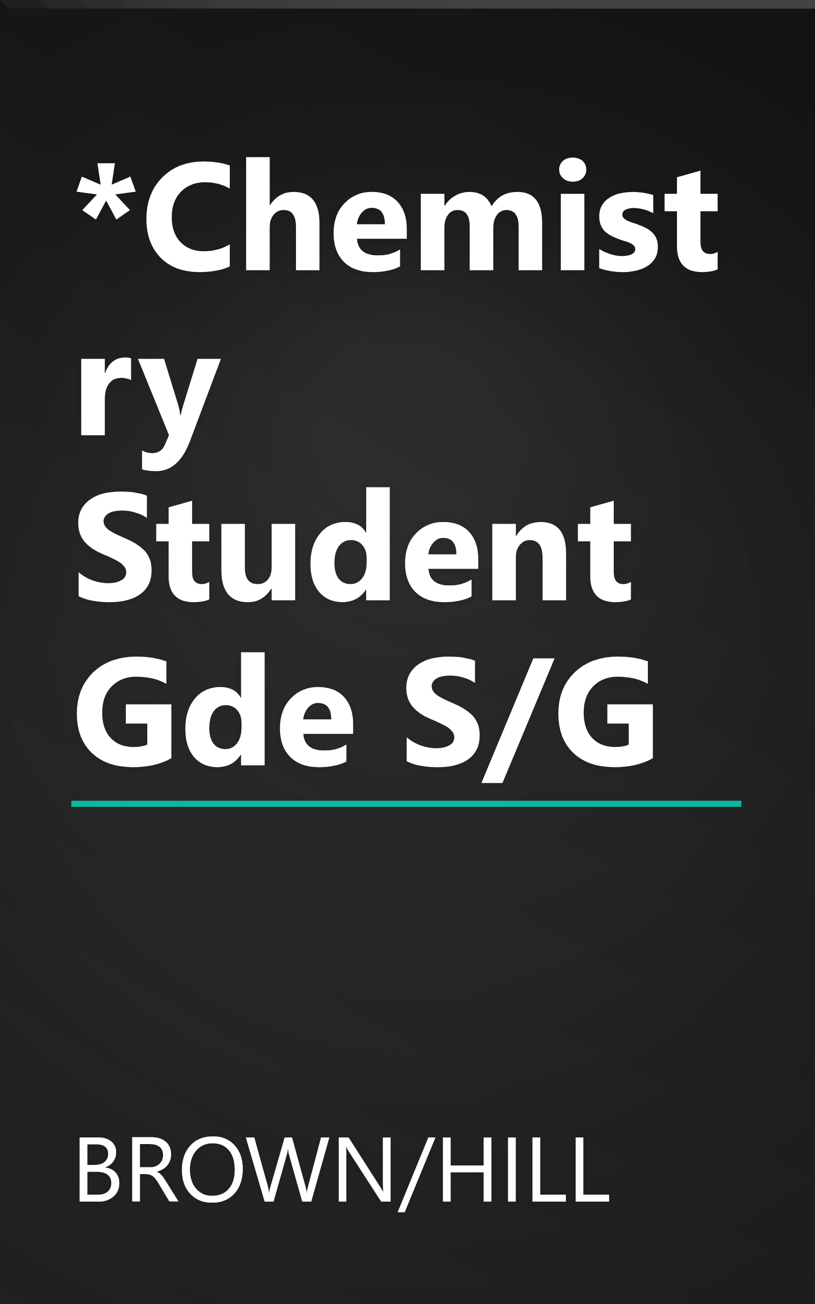 *Chemistry Student Gde S/G book cover