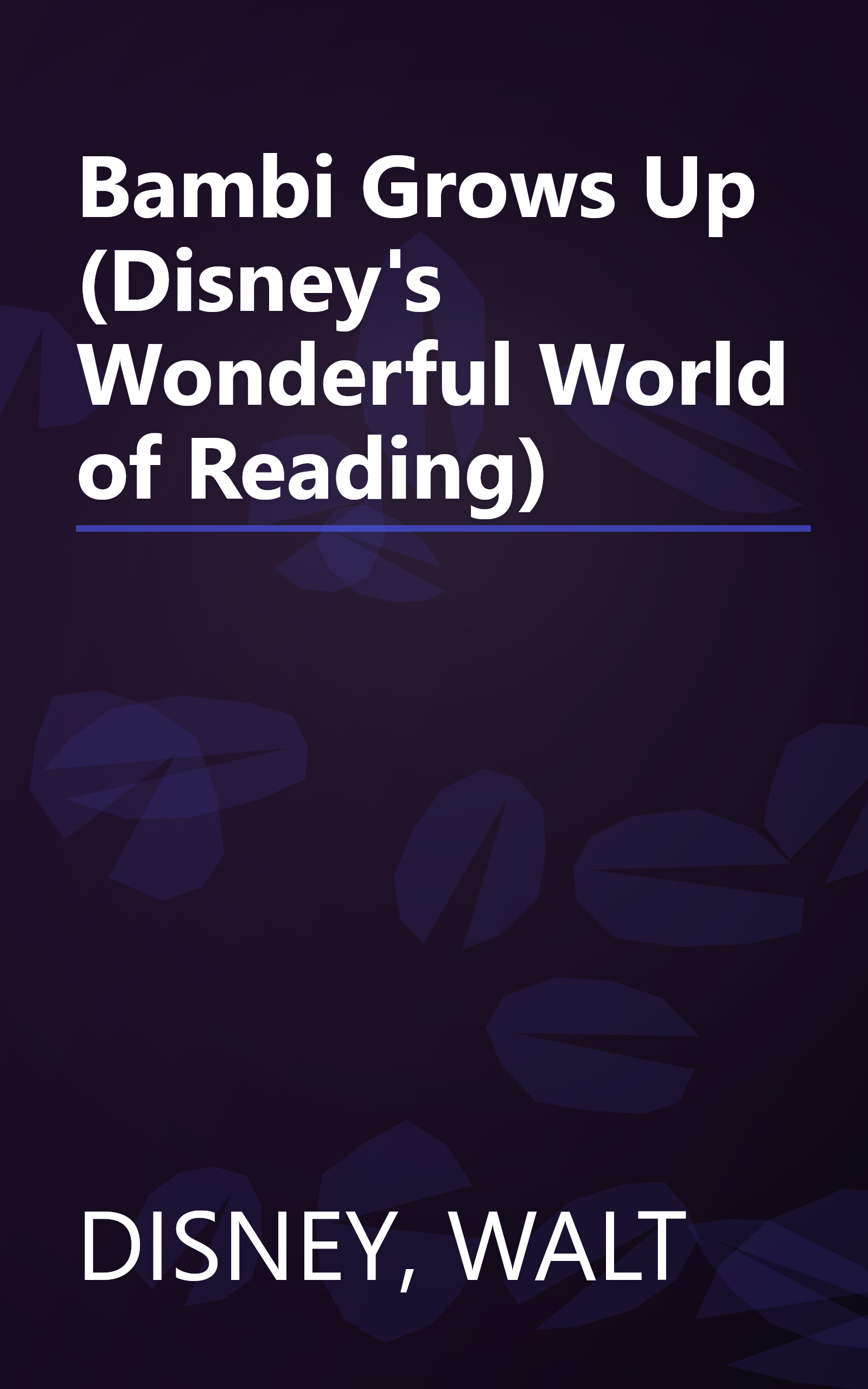 Bambi Grows Up (Disney's Wonderful World of Reading) book cover
