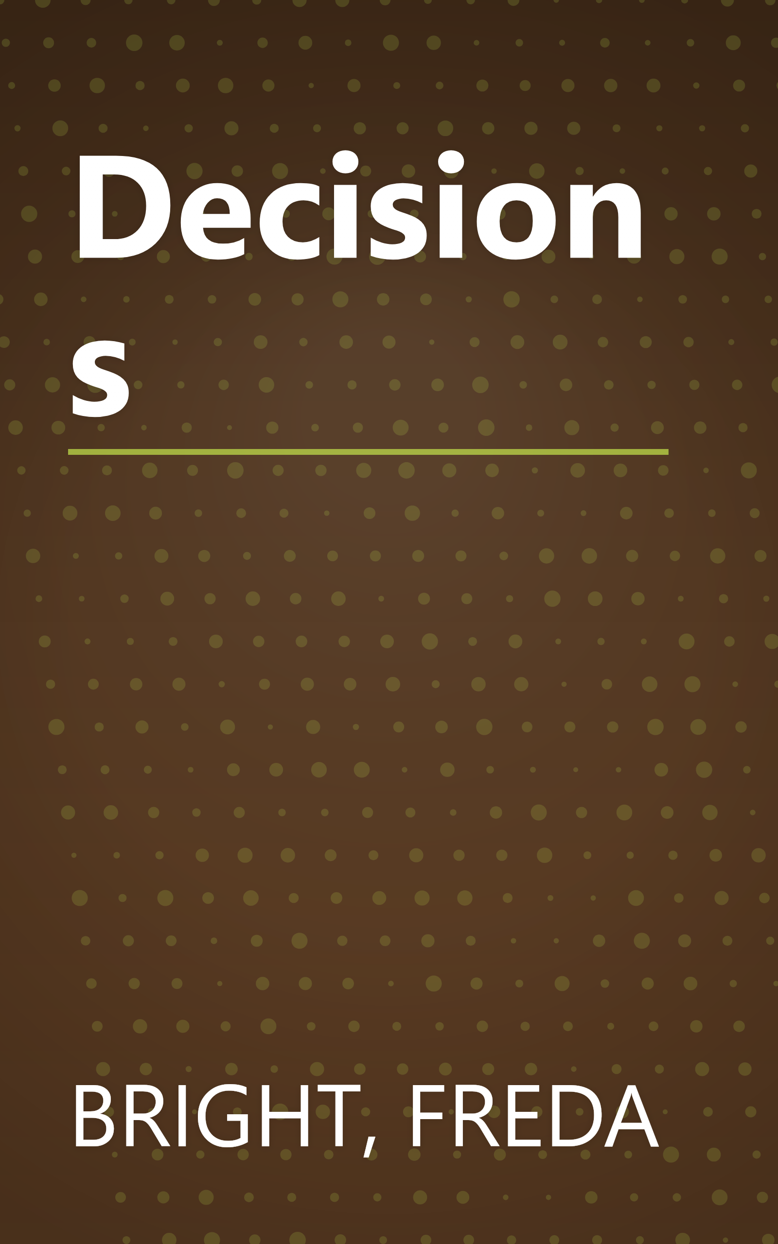 Decisions book cover