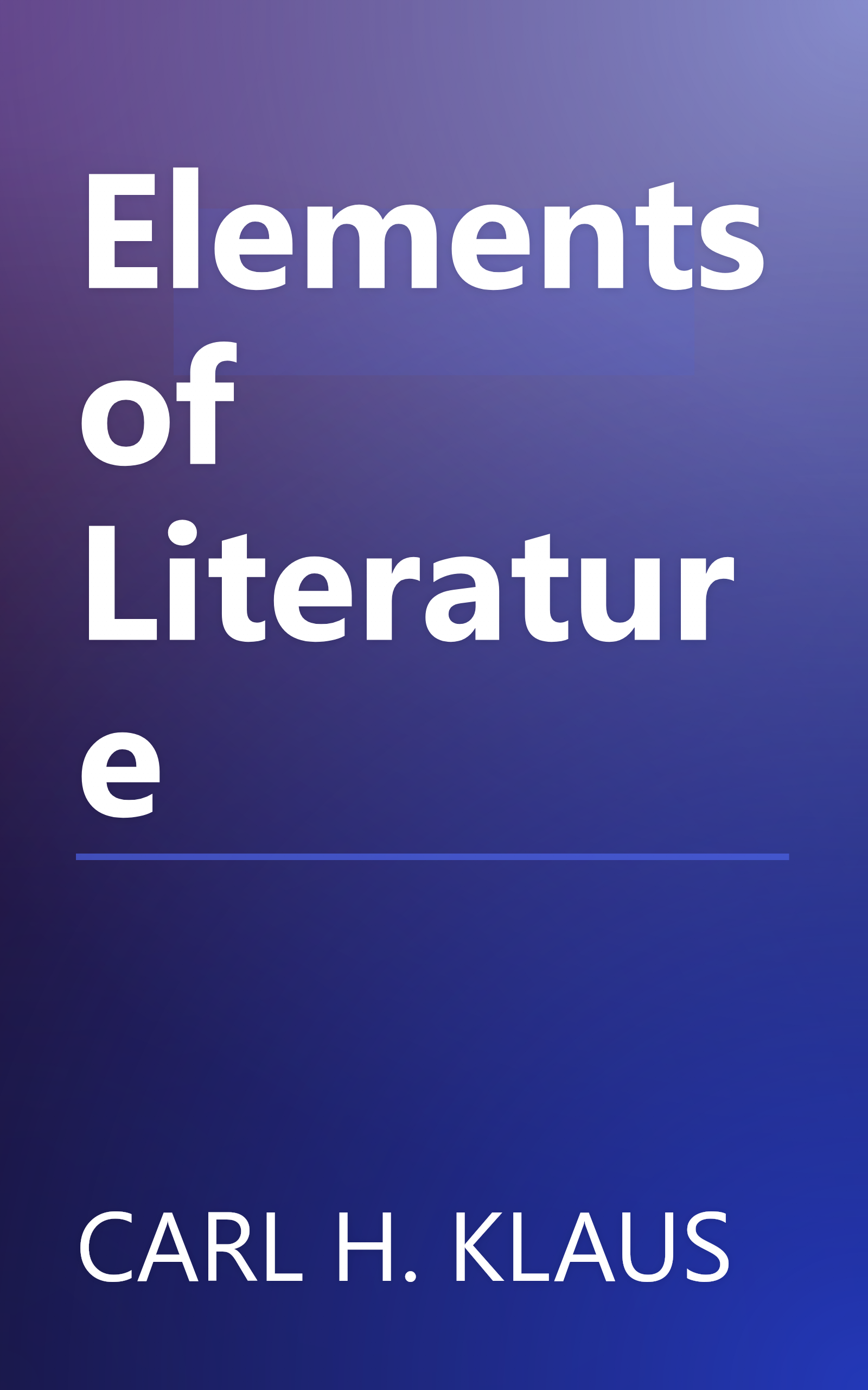 Elements of Literature book cover