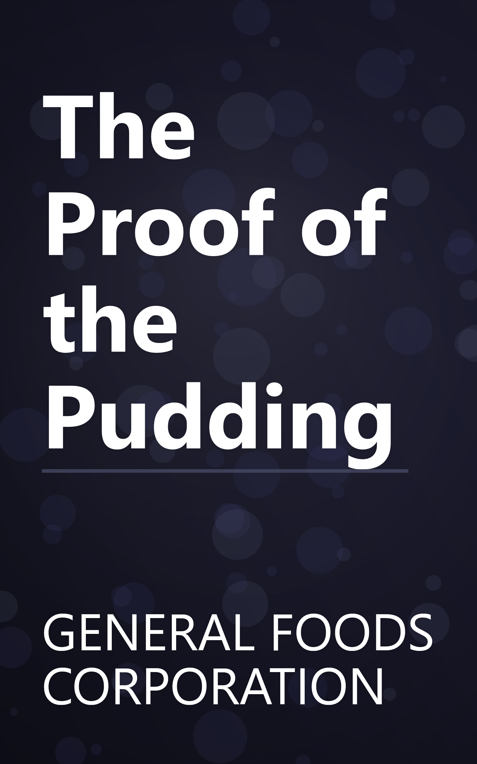 The Proof of the Pudding book cover