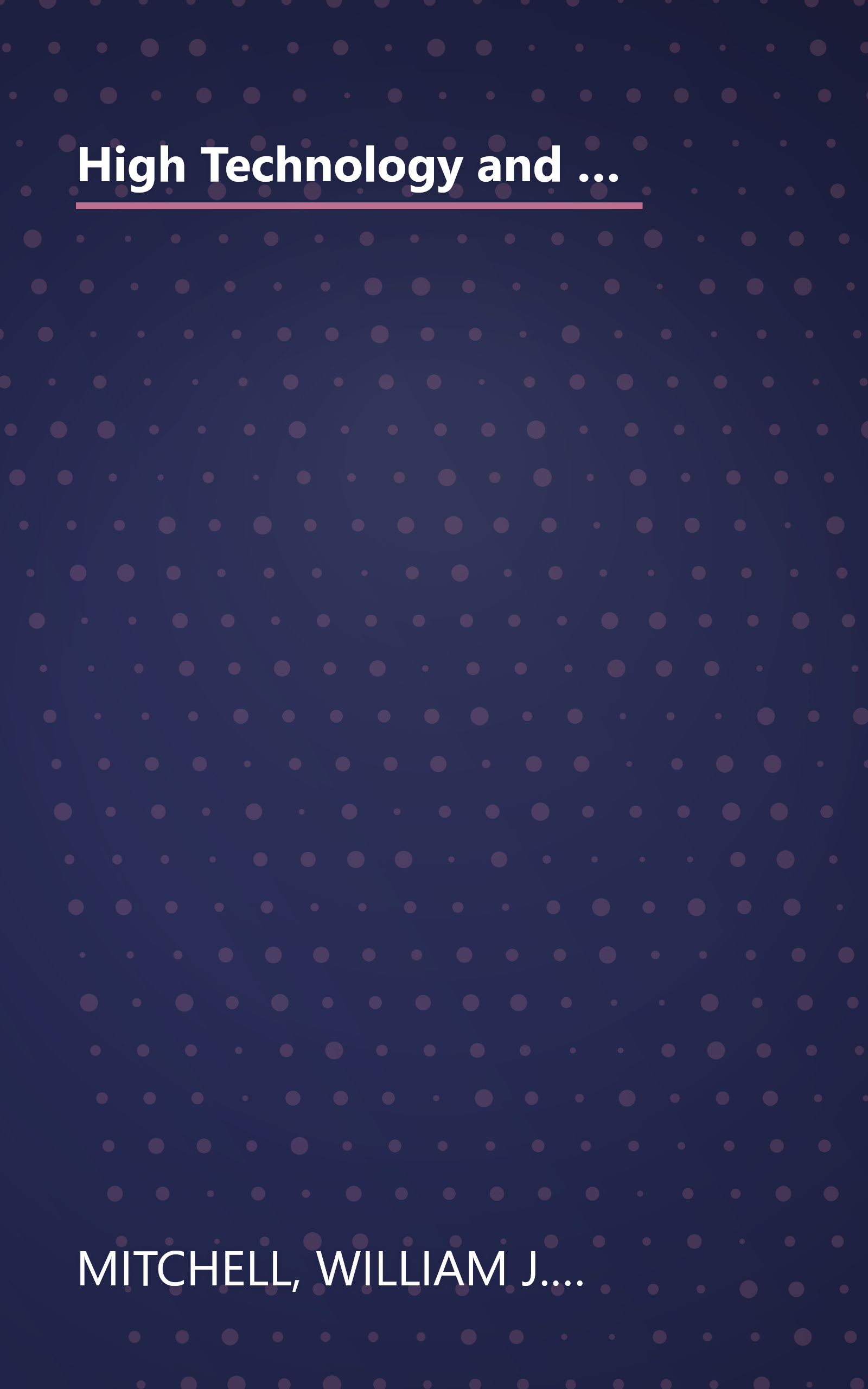 High Technology and Low-Income Communities: Prospects for the Positive Use of Advanced Information Technology book cover