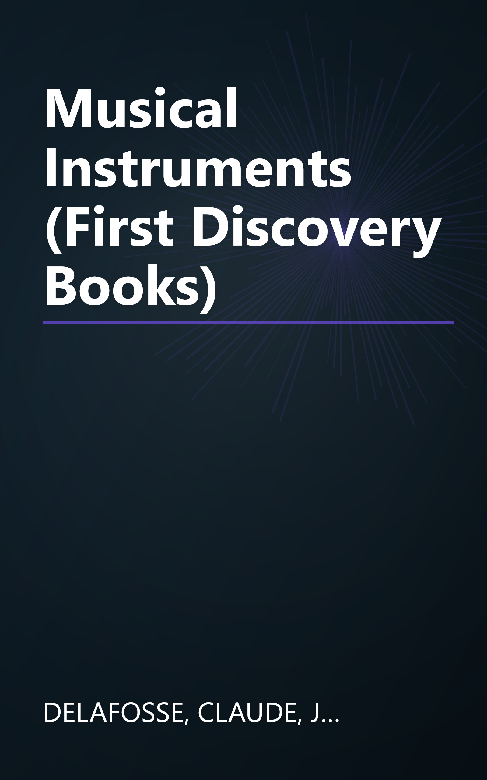 Musical Instruments (First Discovery Books) book cover