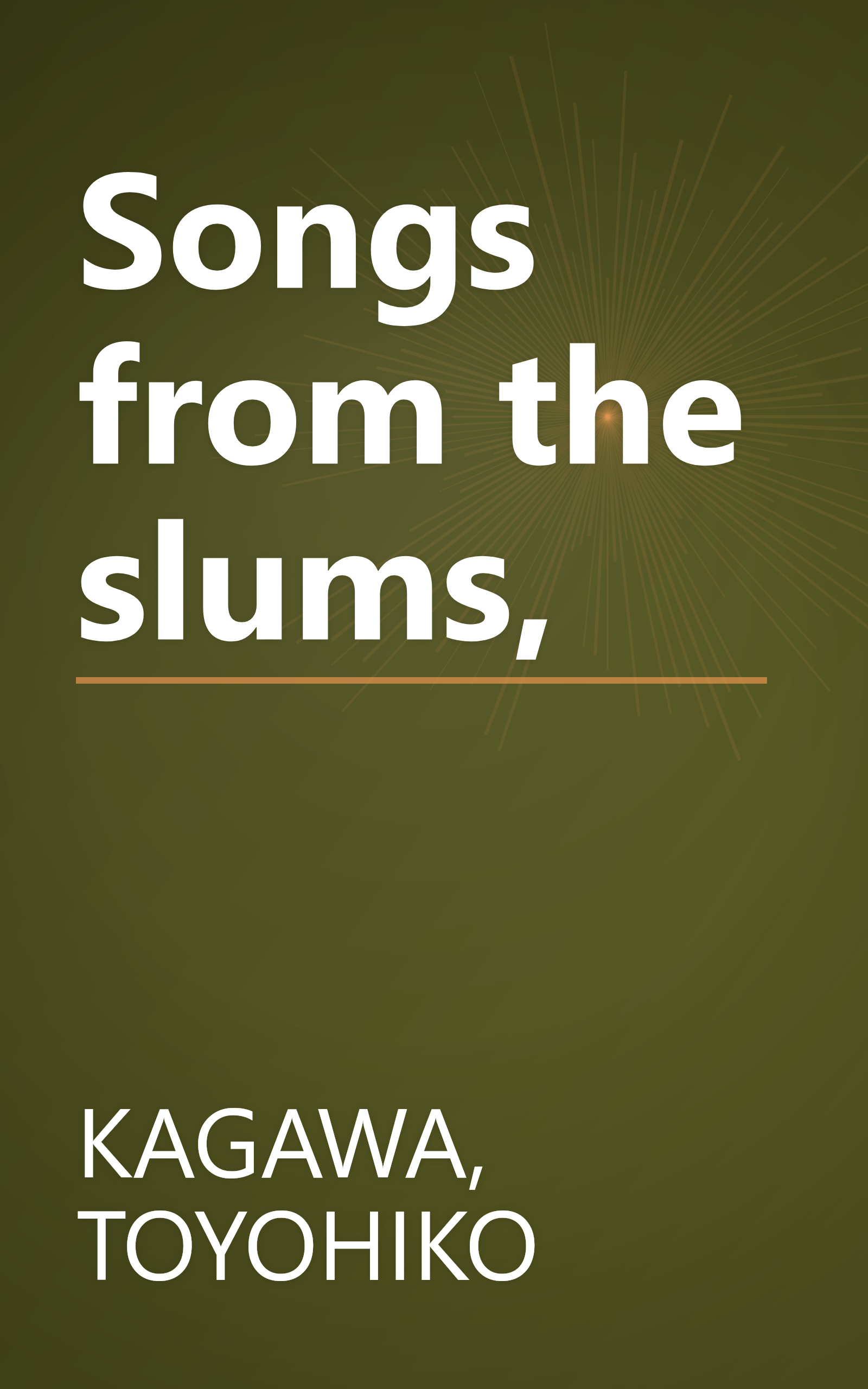 Songs from the slums, book cover