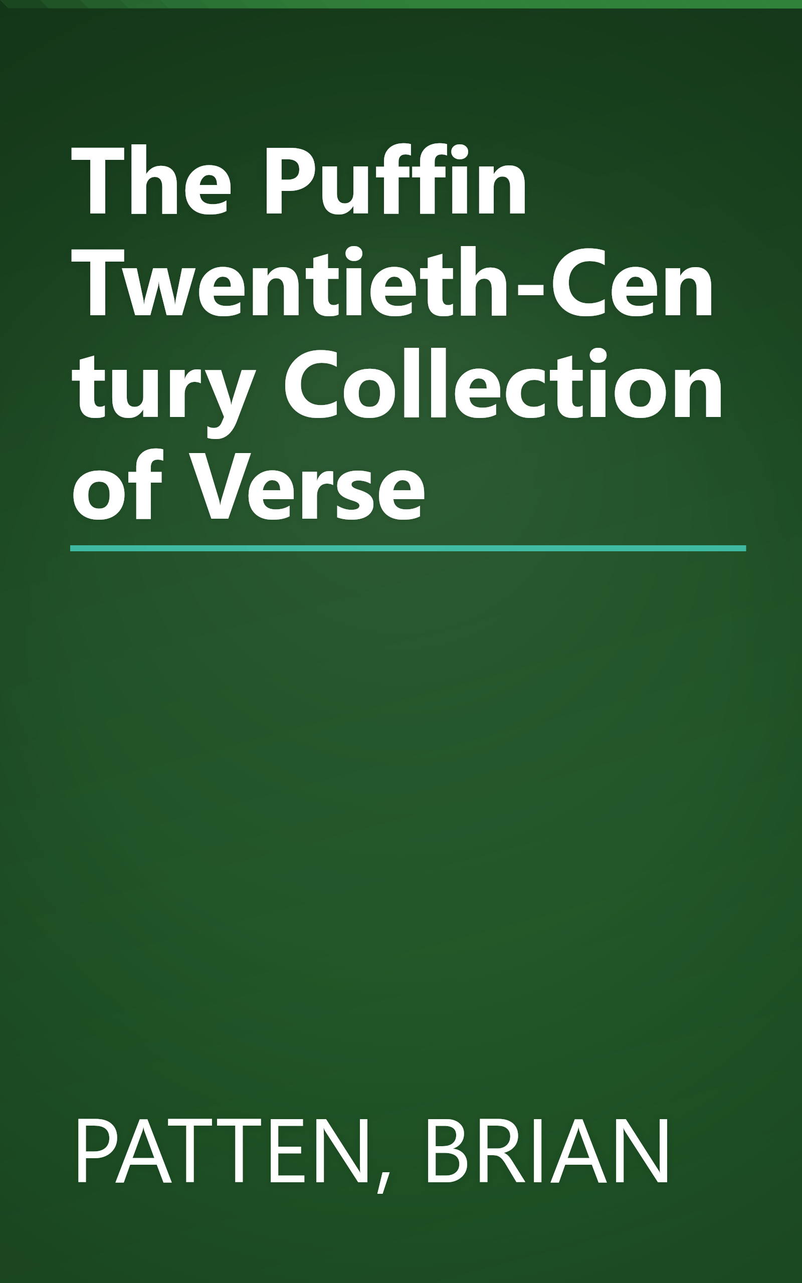 The Puffin Twentieth-Century Collection of Verse book cover