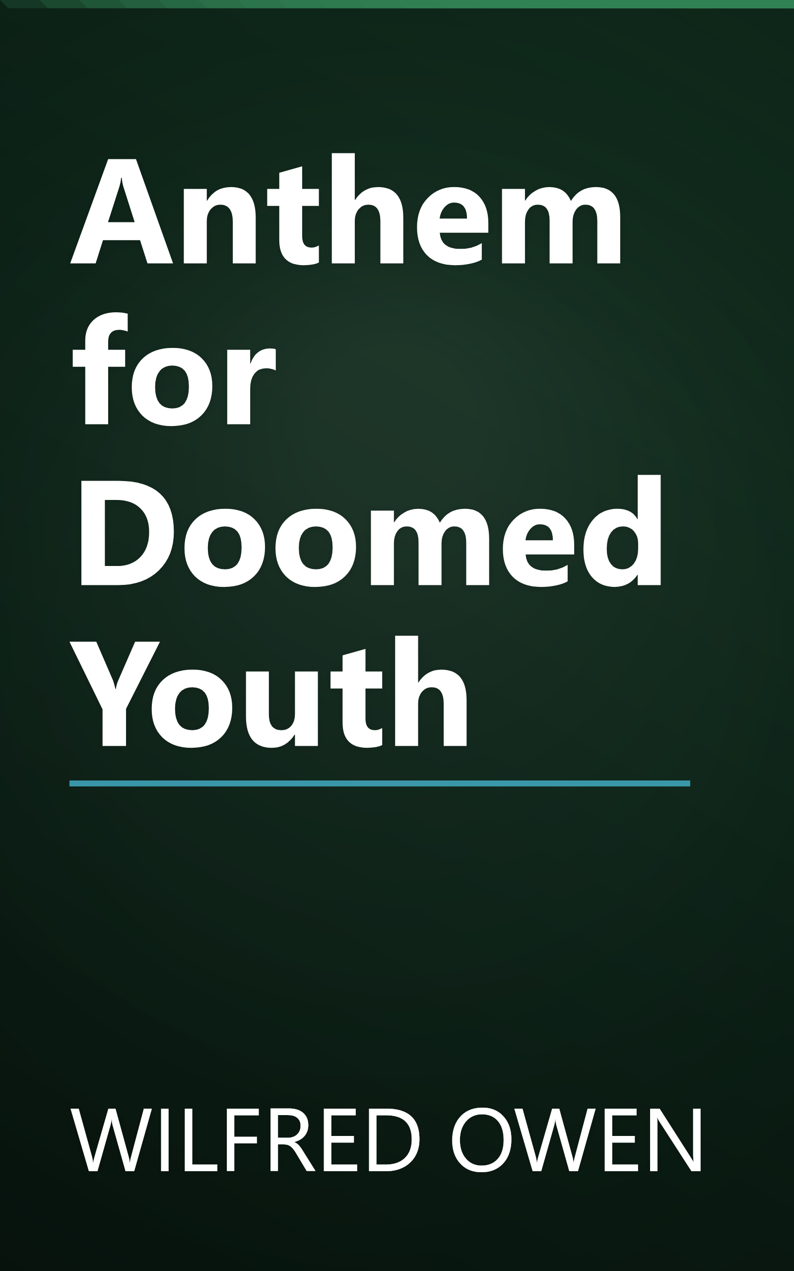 Anthem for Doomed Youth book cover