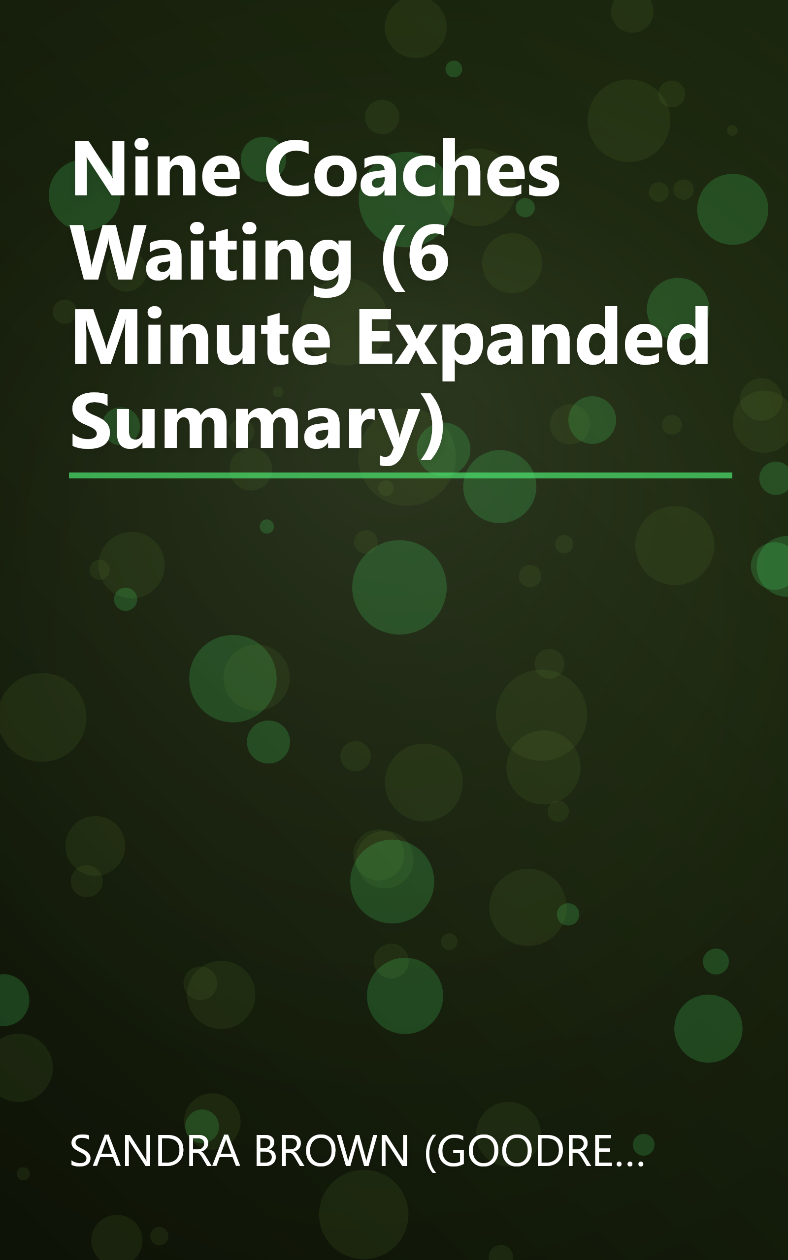 Nine Coaches Waiting (6 Minute   Expanded Summary) book cover