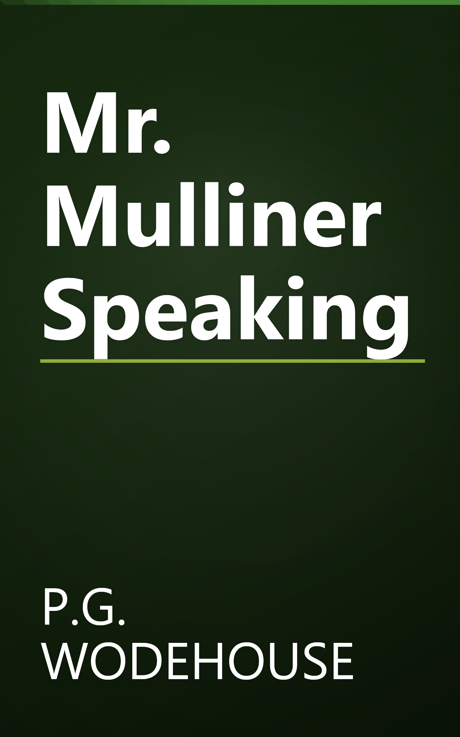 Mr. Mulliner Speaking book cover