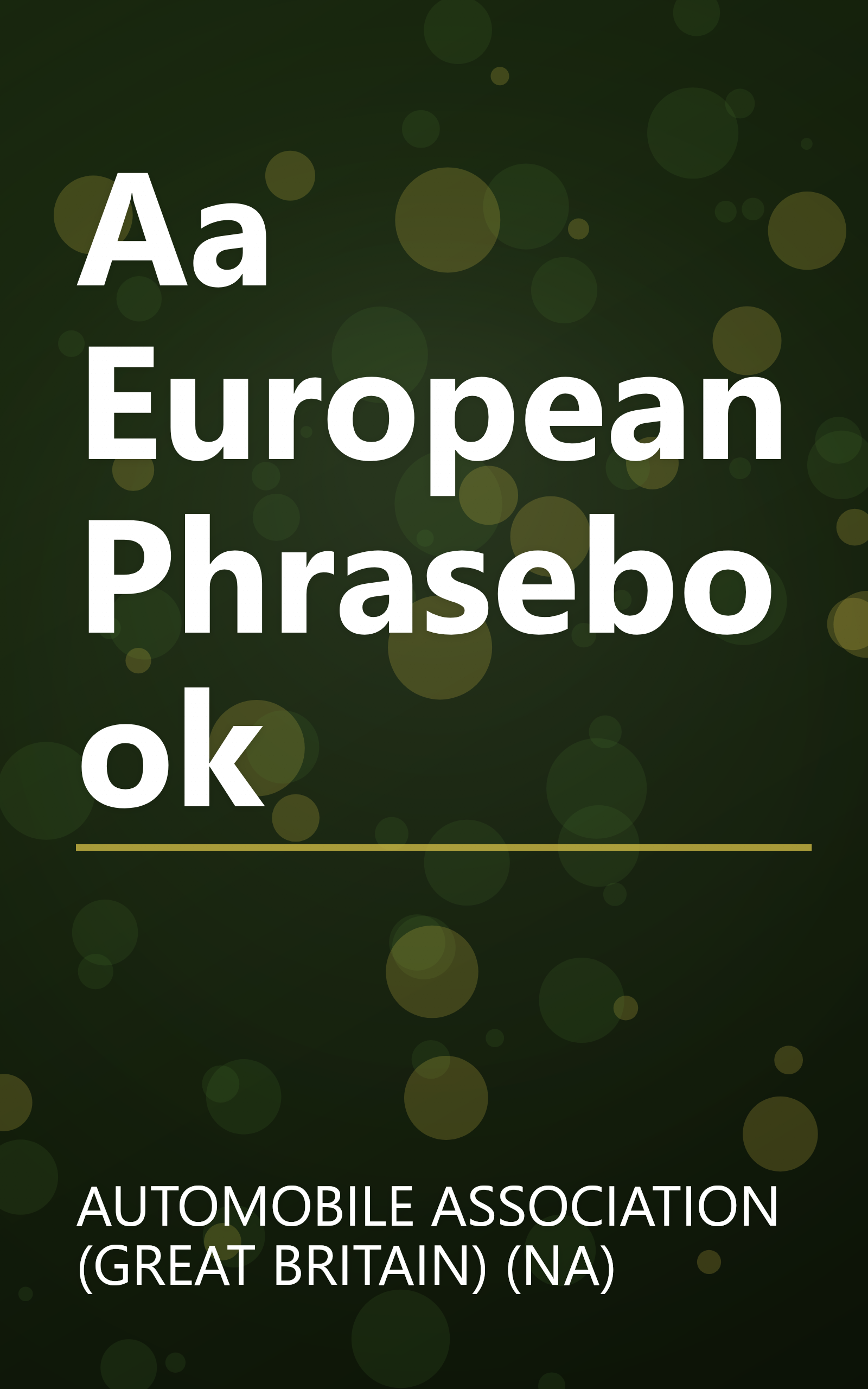 Aa European Phrasebook book cover