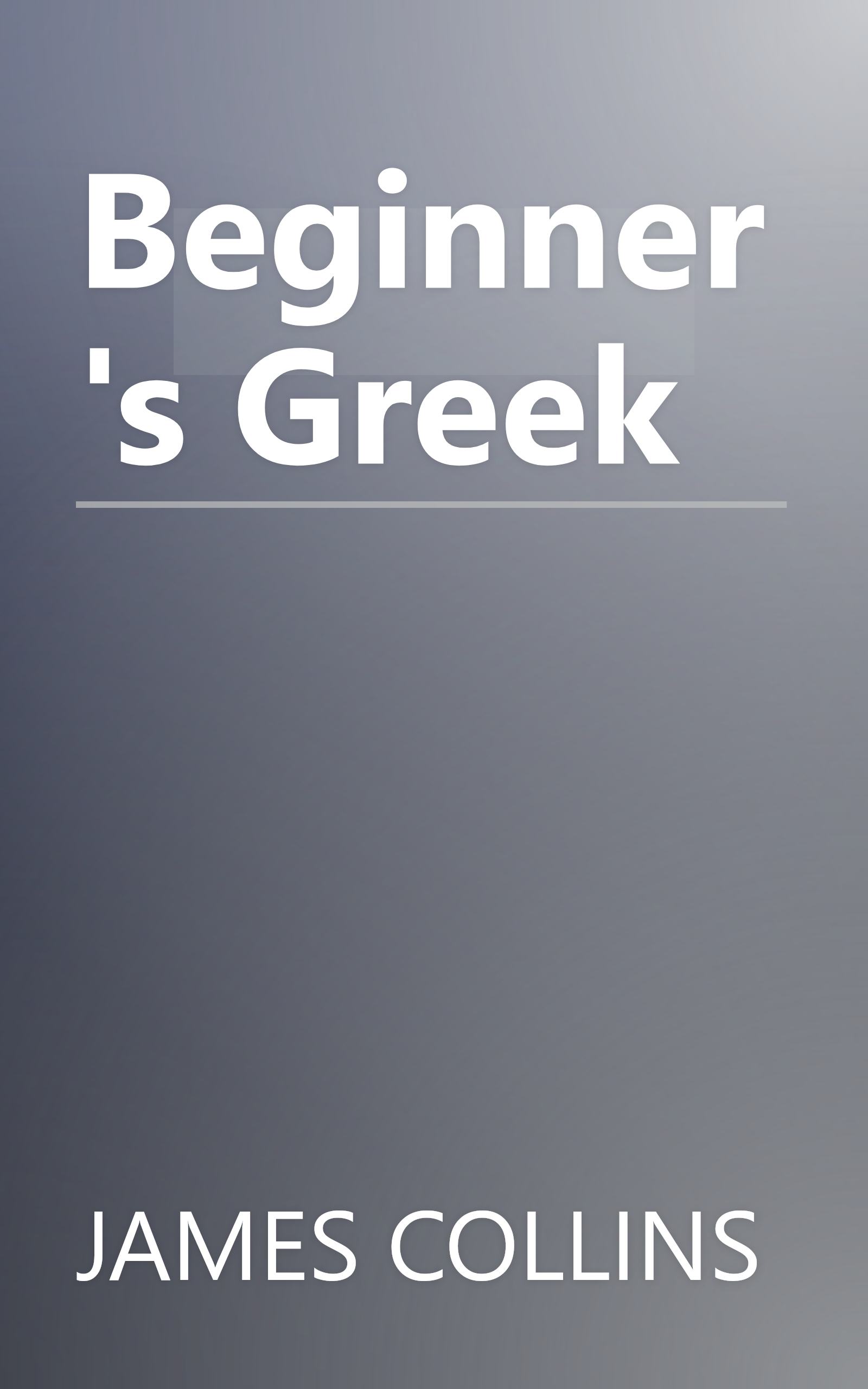 Beginner's Greek book cover
