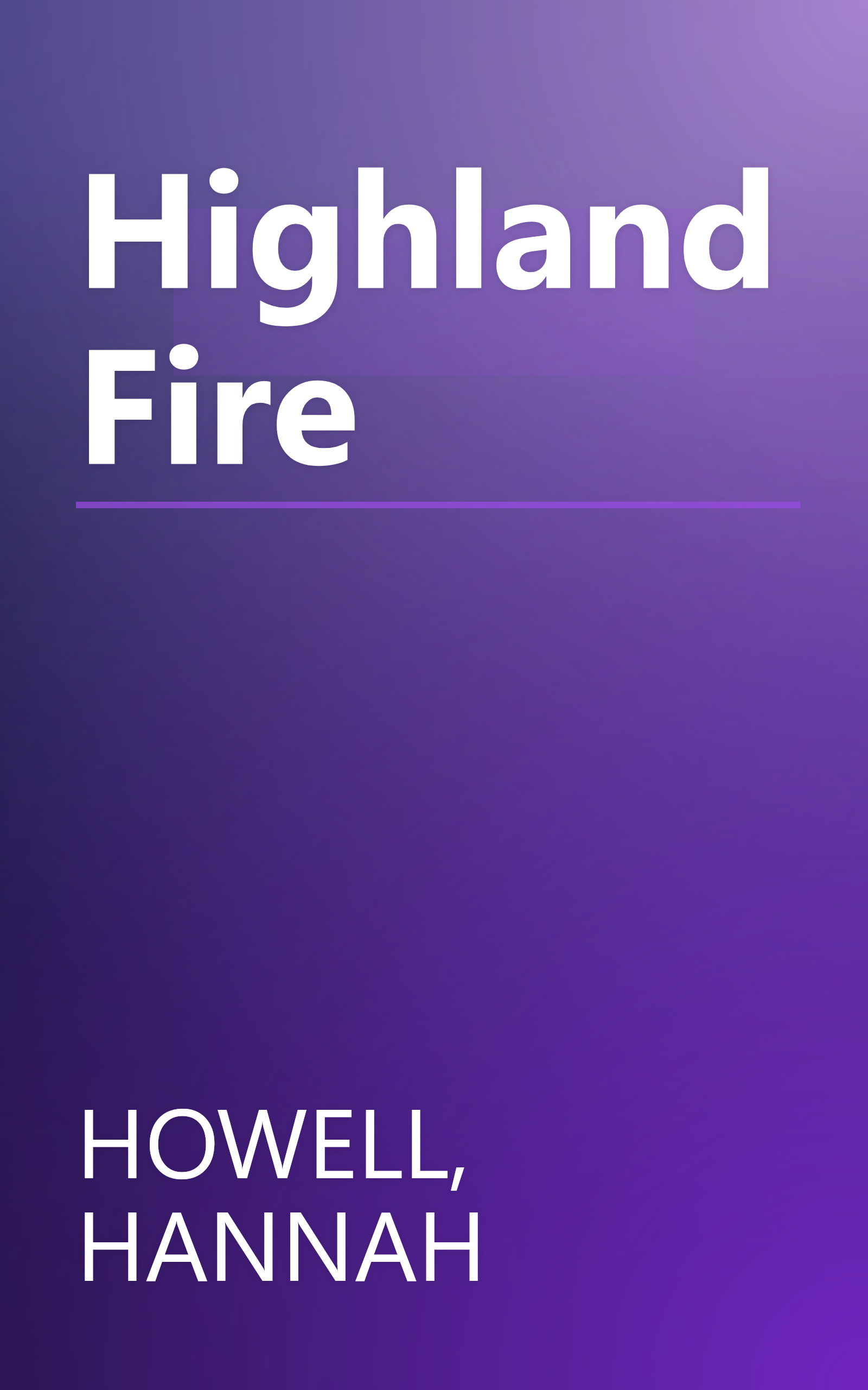Highland Fire book cover