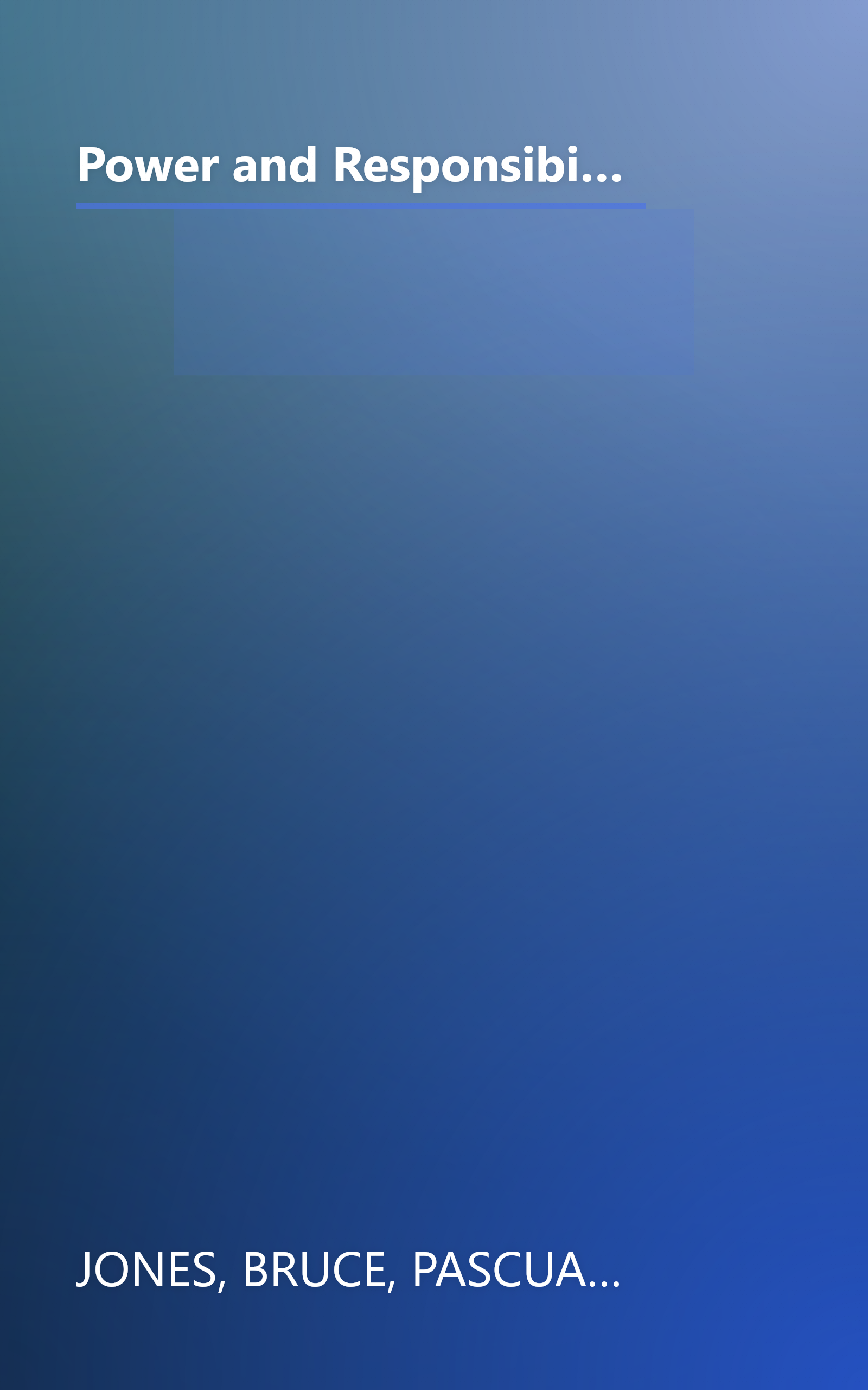 Power and Responsibility: Building International Order in an Era of Transnational Threats (Brookings Publications (All Titles)) book cover