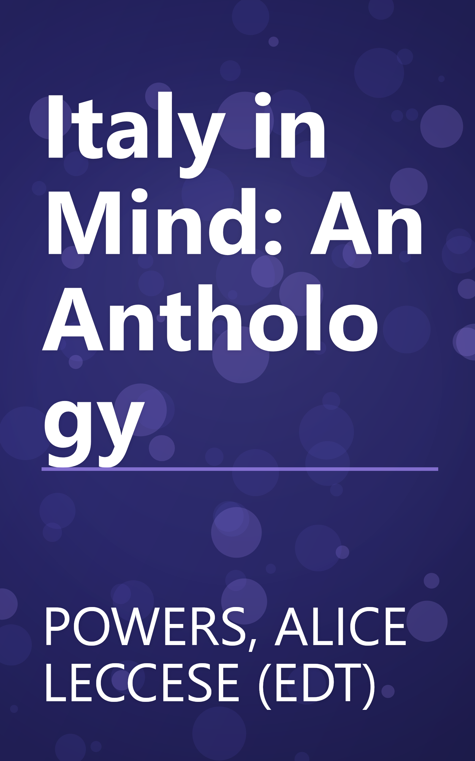 Italy in Mind: An Anthology book cover