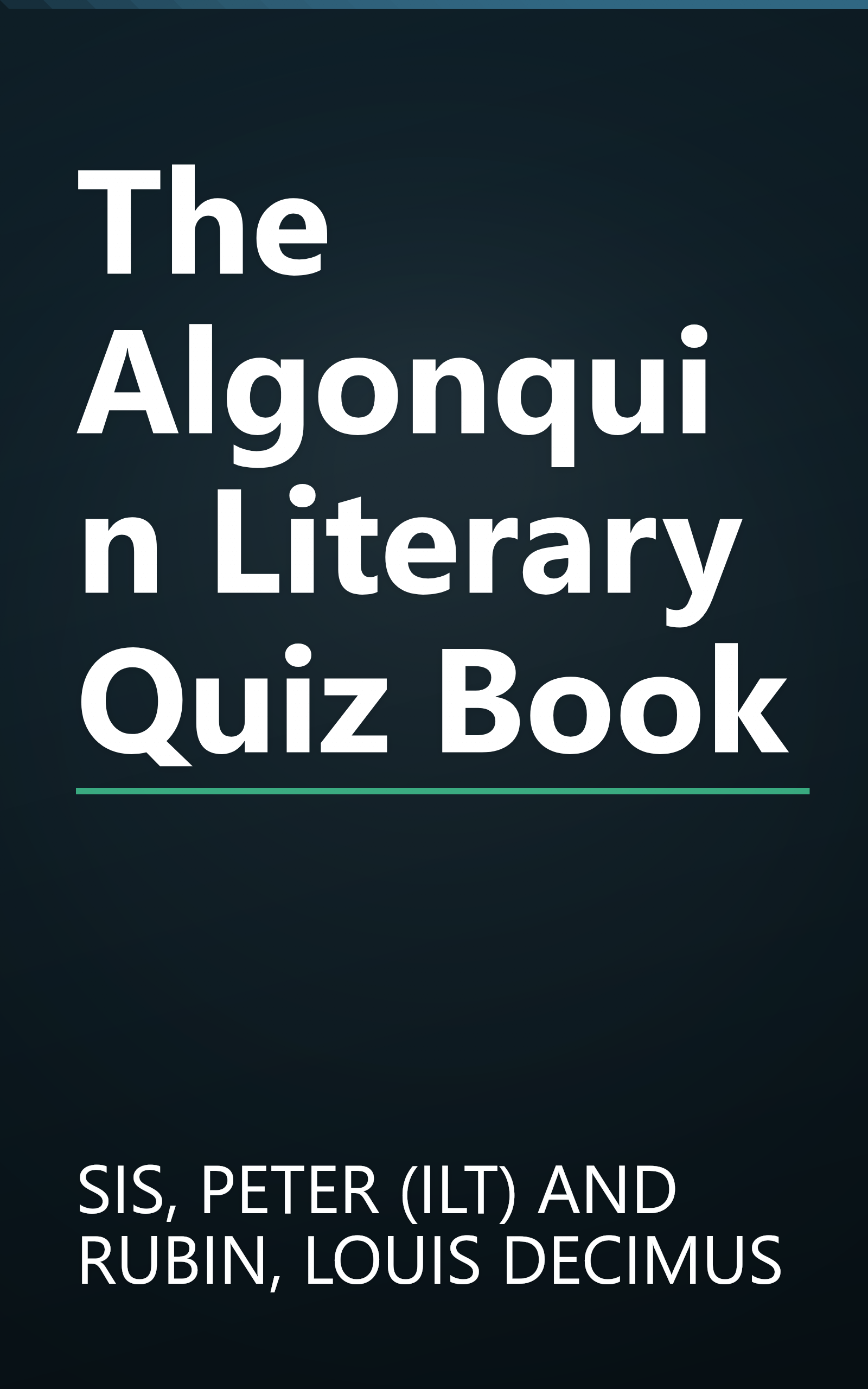 The Algonquin Literary Quiz Book book cover