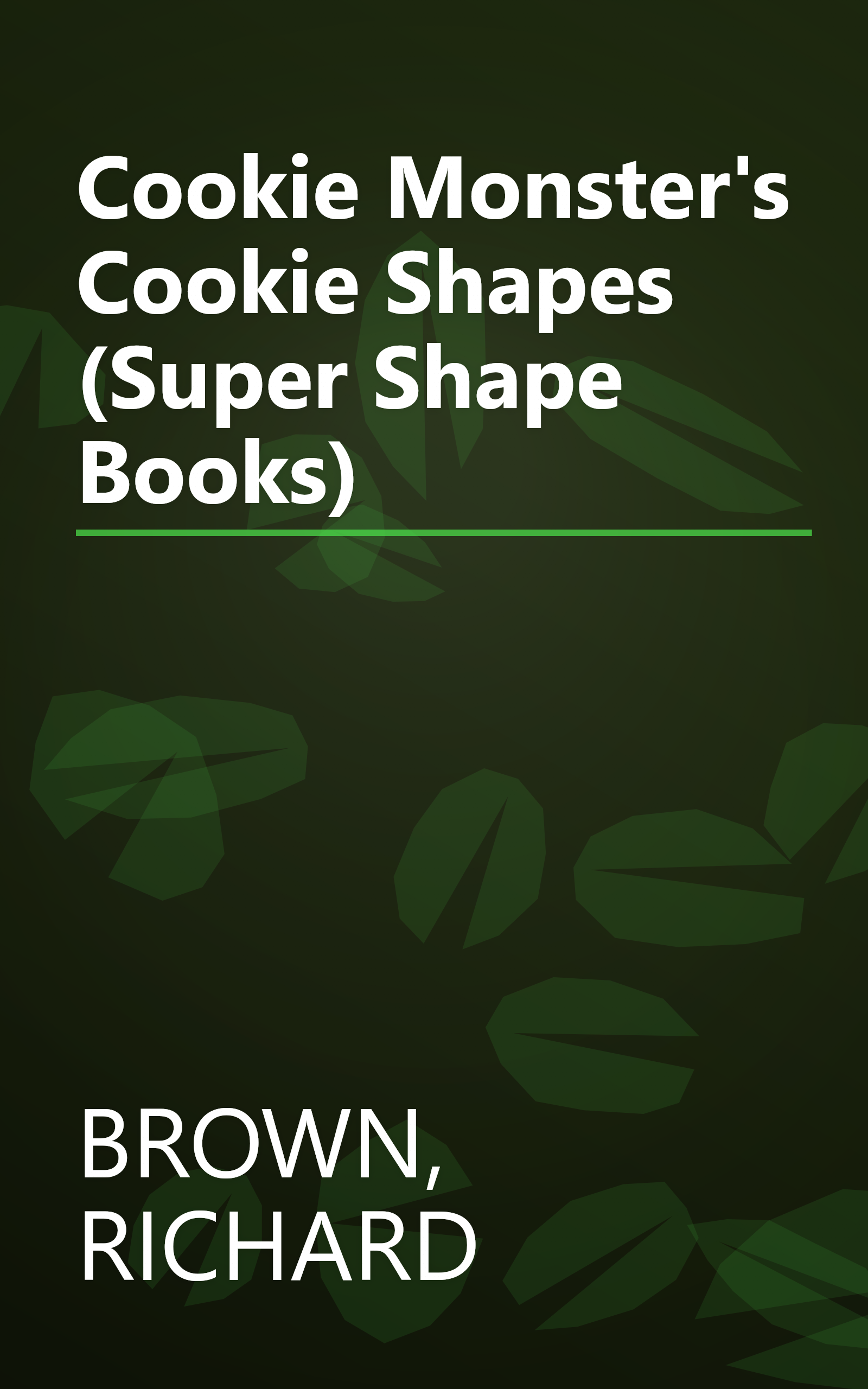Cookie Monster's Cookie Shapes (Super Shape Books) book cover