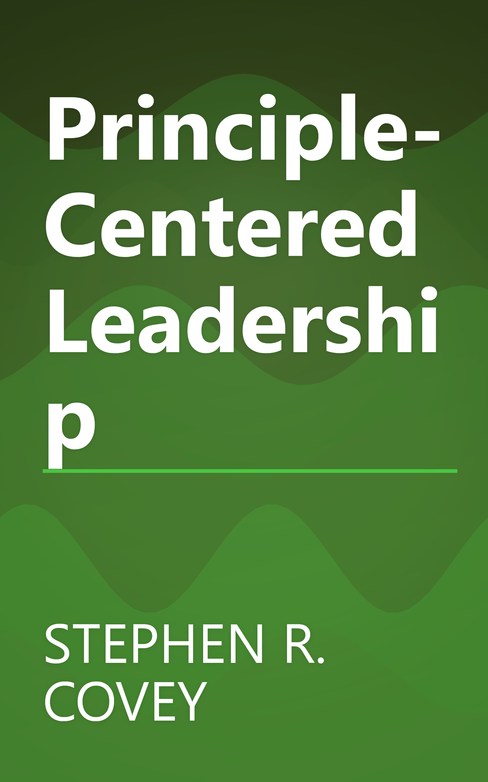 Principle-Centered Leadership book cover