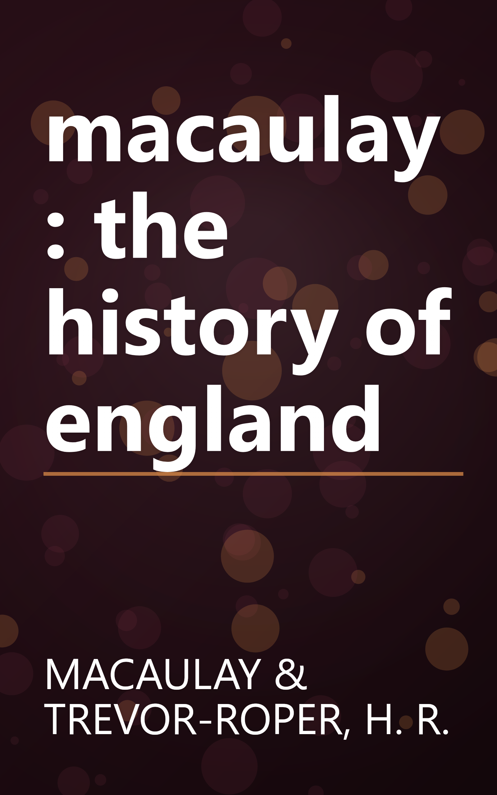 macaulay: the history of england book cover