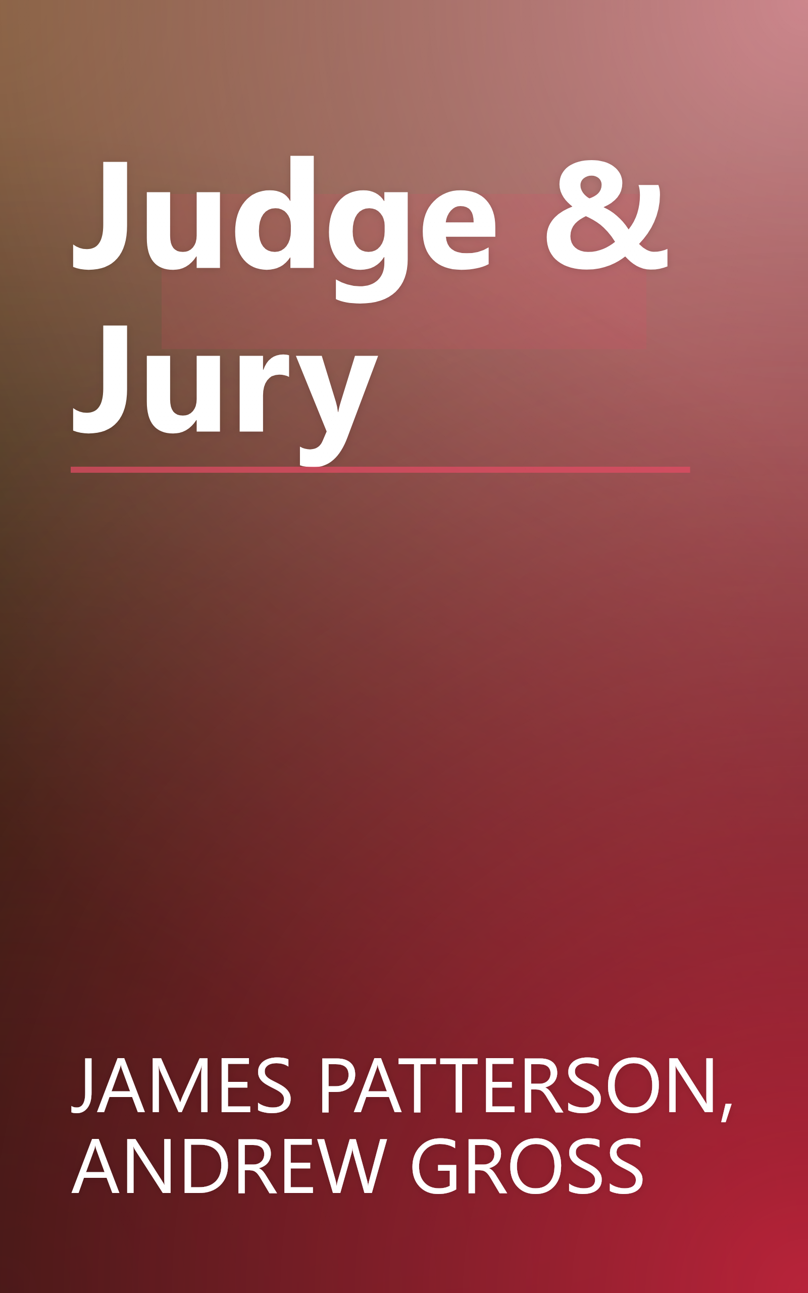Judge & Jury book cover
