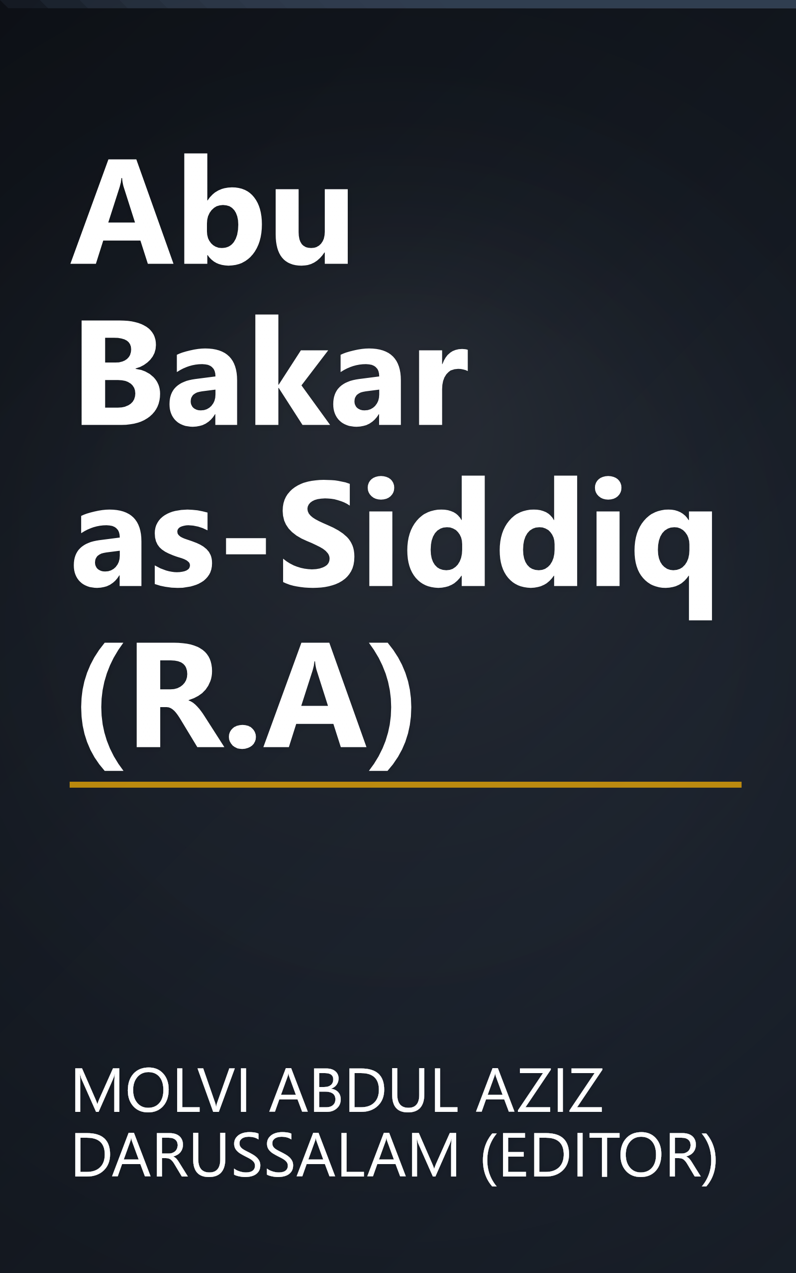 Abu Bakar as-Siddiq (R.A) book cover