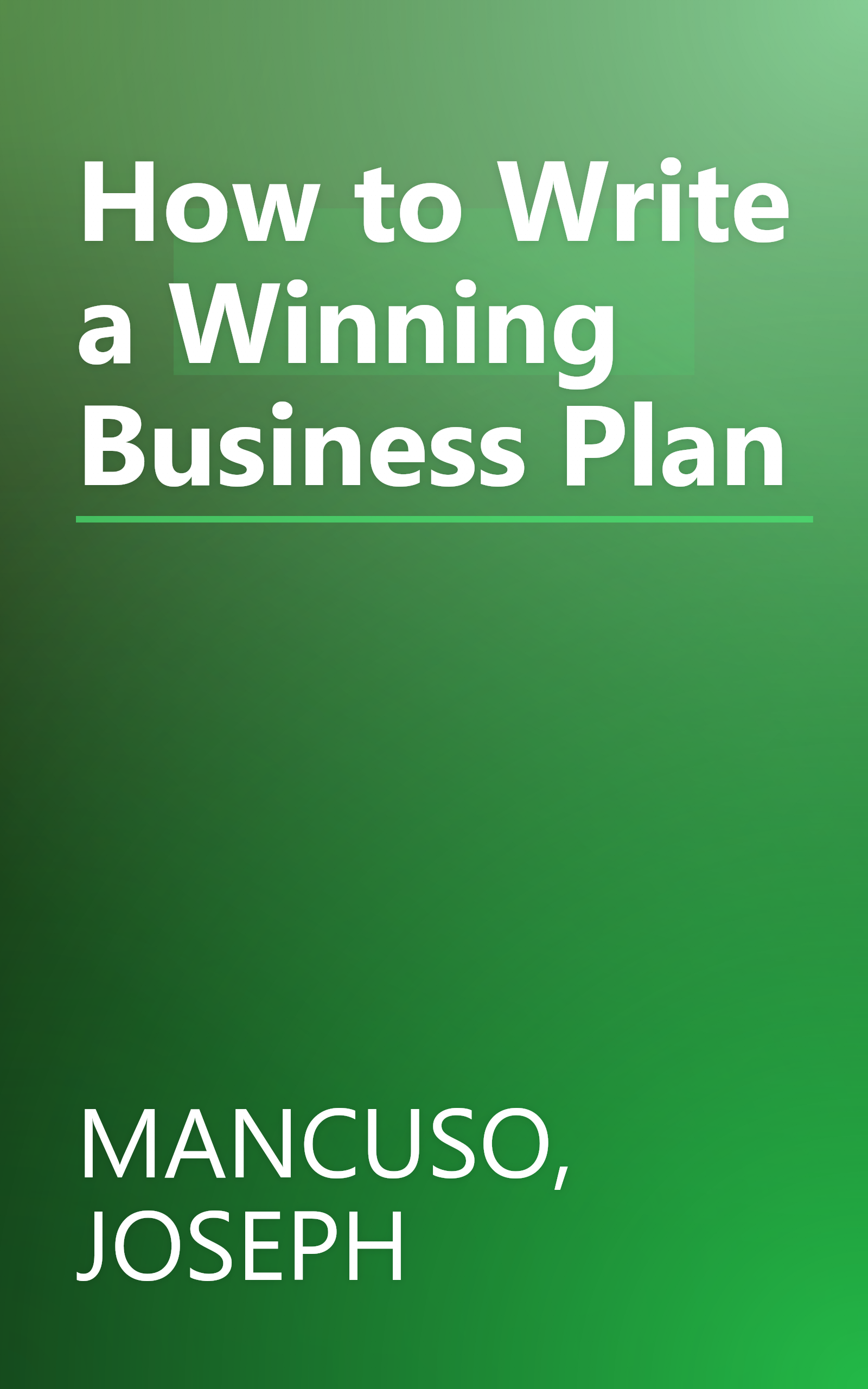 How to Write a Winning Business Plan book cover